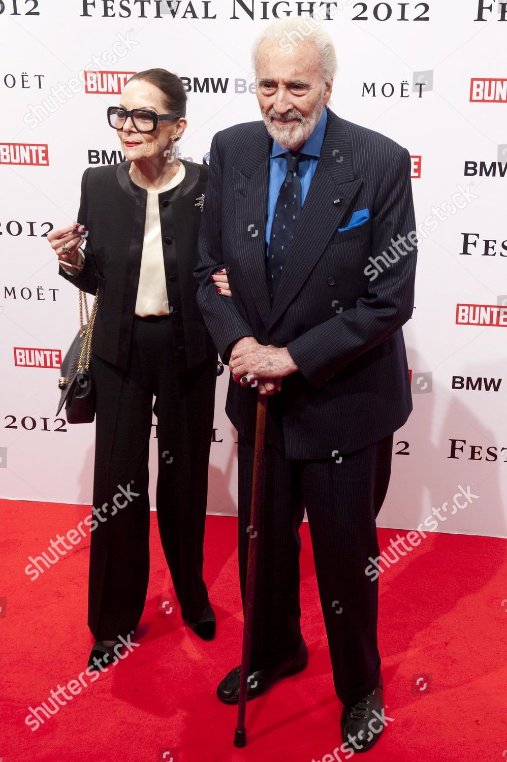 Actor Christopher Lee Wife Gitte Arrive Editorial Stock Photo - Stock ...
