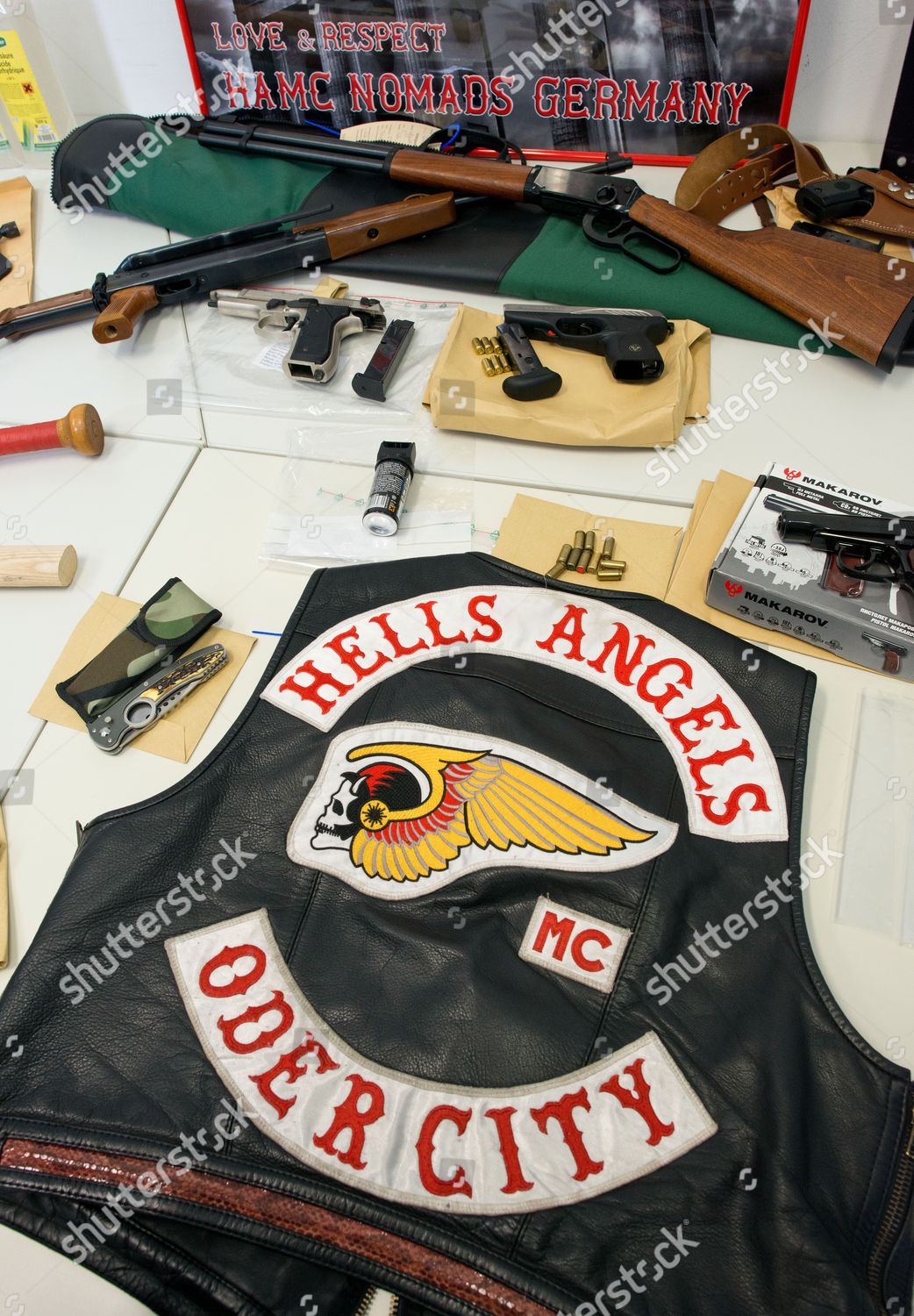 Items Confiscated Raid On Hells Angels Editorial Stock Photo - Stock ...