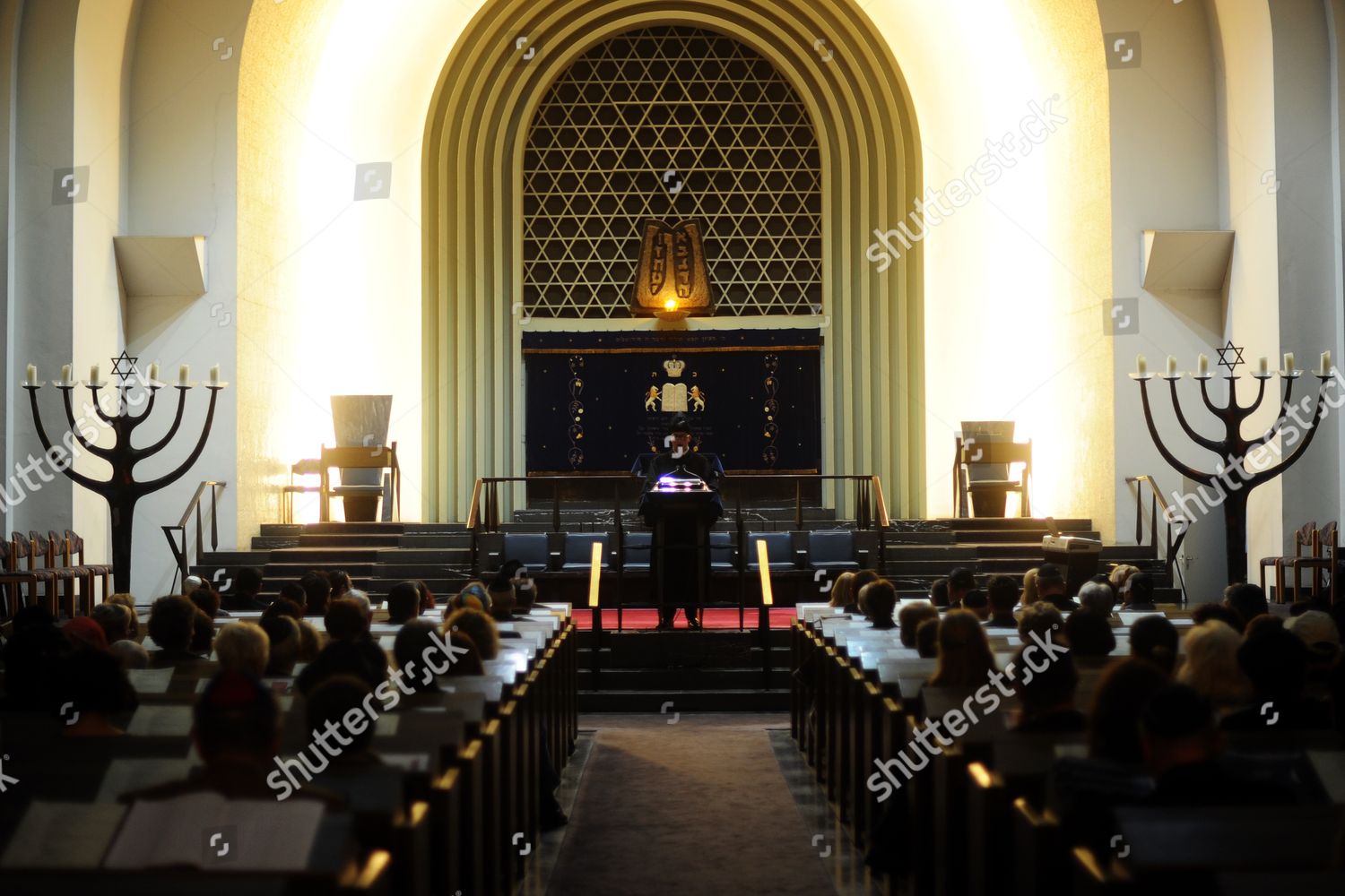 Hazzan Jewish Cantor Leads Commemoration On Editorial Stock Photo ...