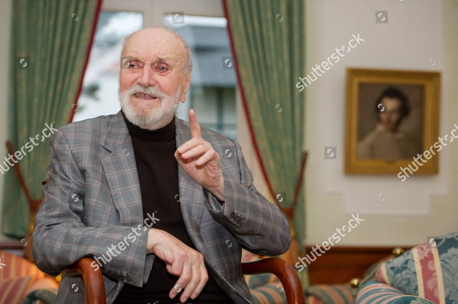 German Conductor Kurt Masur Gestures During Editorial Stock Photo ...