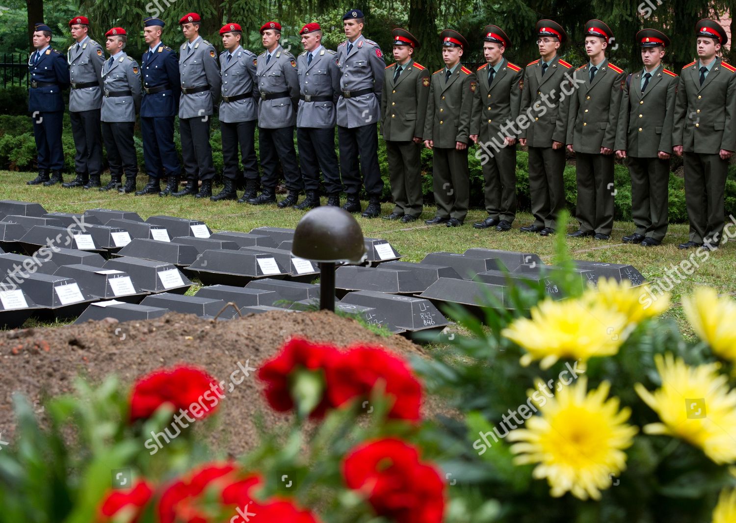 German Russian Soldiers Stand Besides Coffins Editorial Stock Photo - Stock Image | Shutterstock