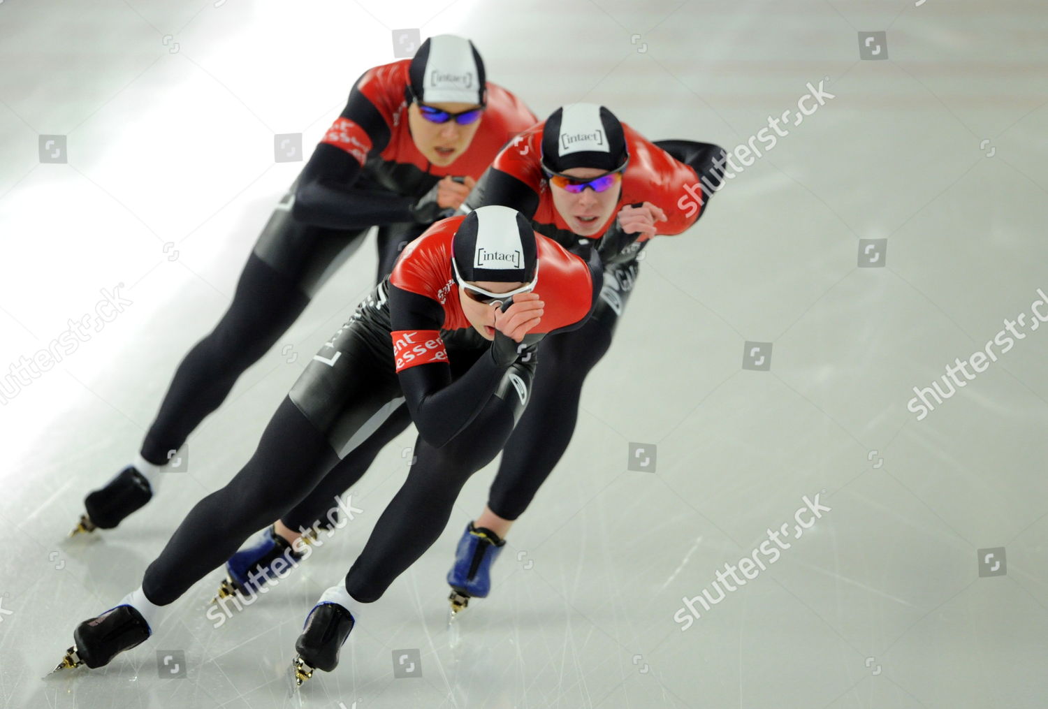 Canadian Speed Skating Team Pictured Action Editorial Stock Photo ...