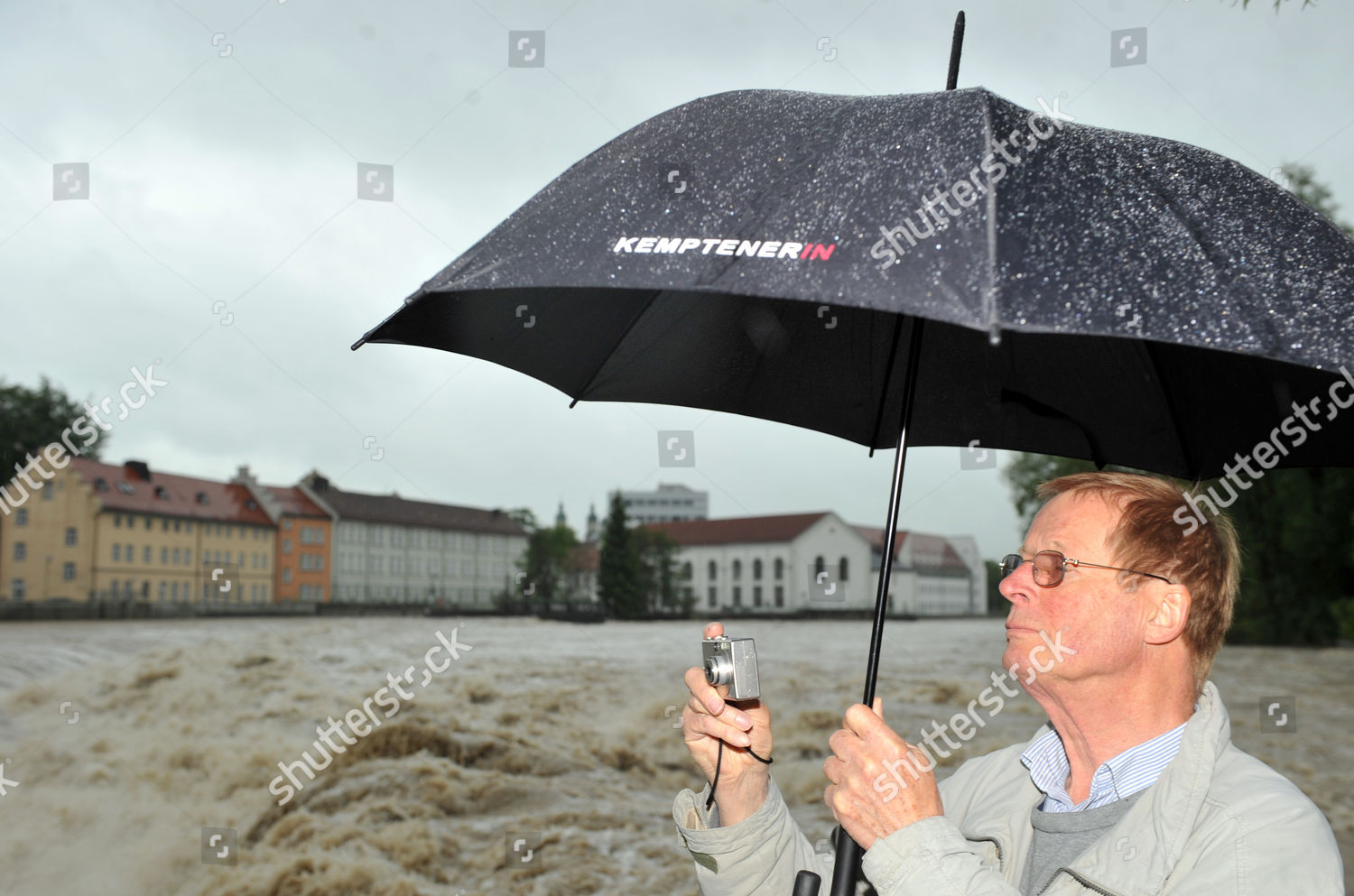 Local Man Photographs Raging Torrent Behind Editorial Stock Photo ...