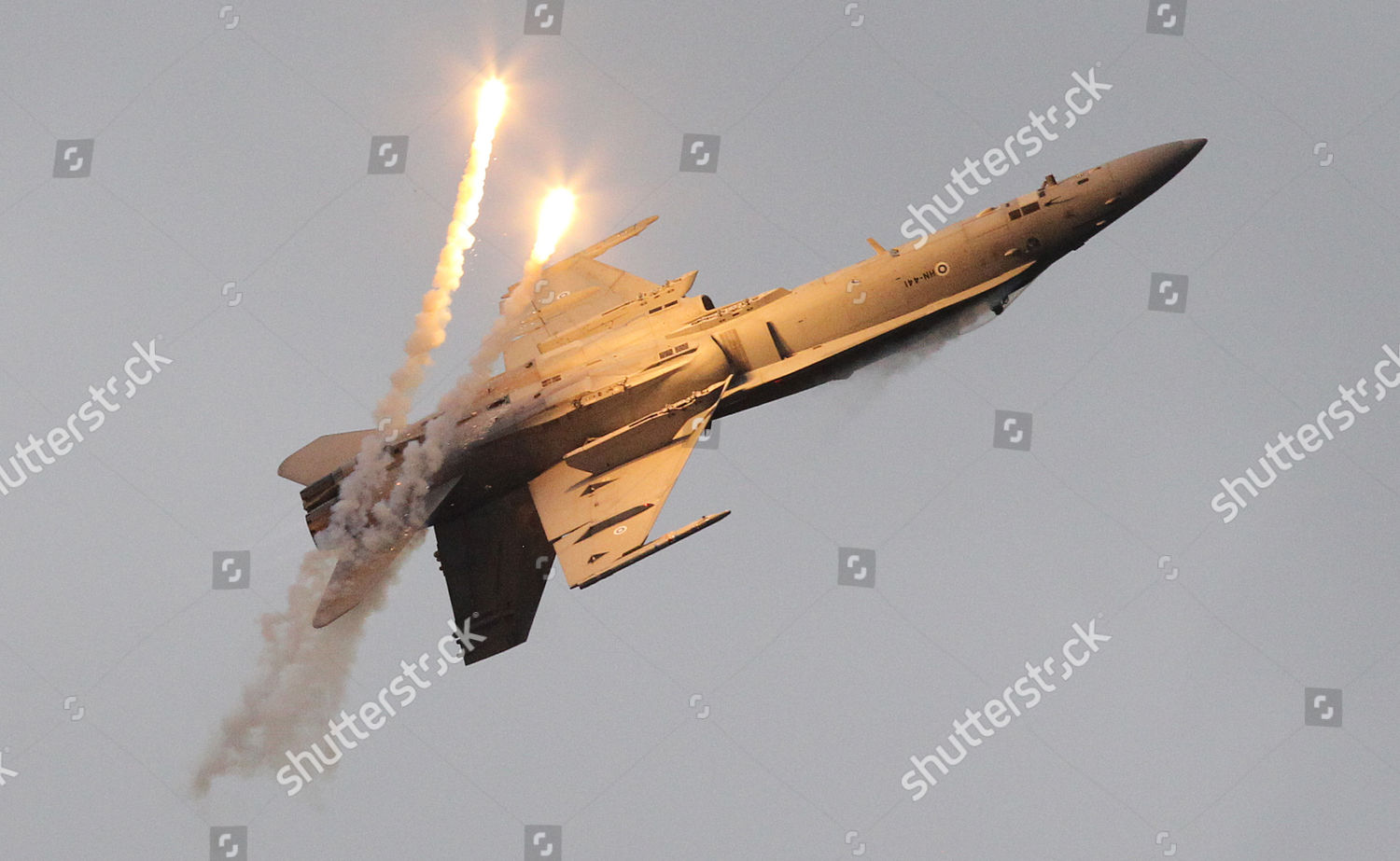 Mcdonnell Douglas F18 Hornet Finish Air Editorial Stock Photo - Stock ...