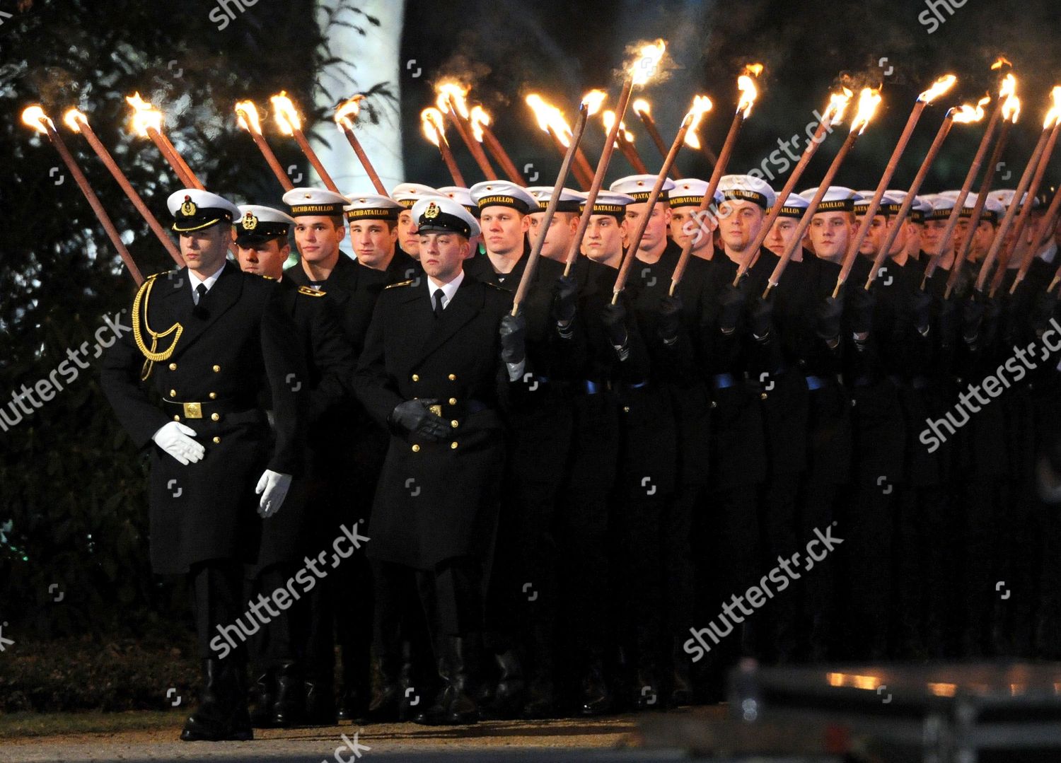German Navy Personnel March Torches Grand Editorial Stock Photo - Stock ...
