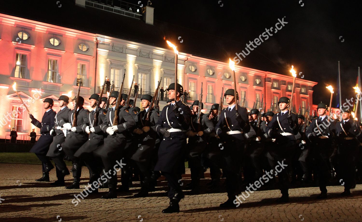 German Soldiers Parade Torches Grand Tattoo Editorial Stock Photo ...