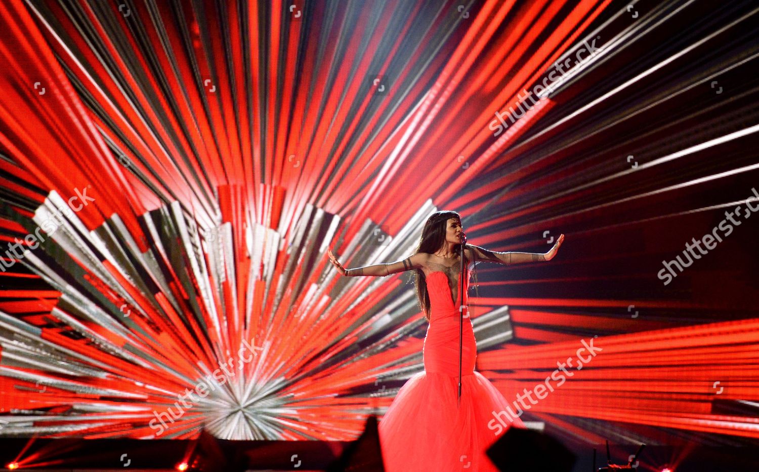 Singer Aminata Savadogo Representing Latvia Performs Editorial Stock ...