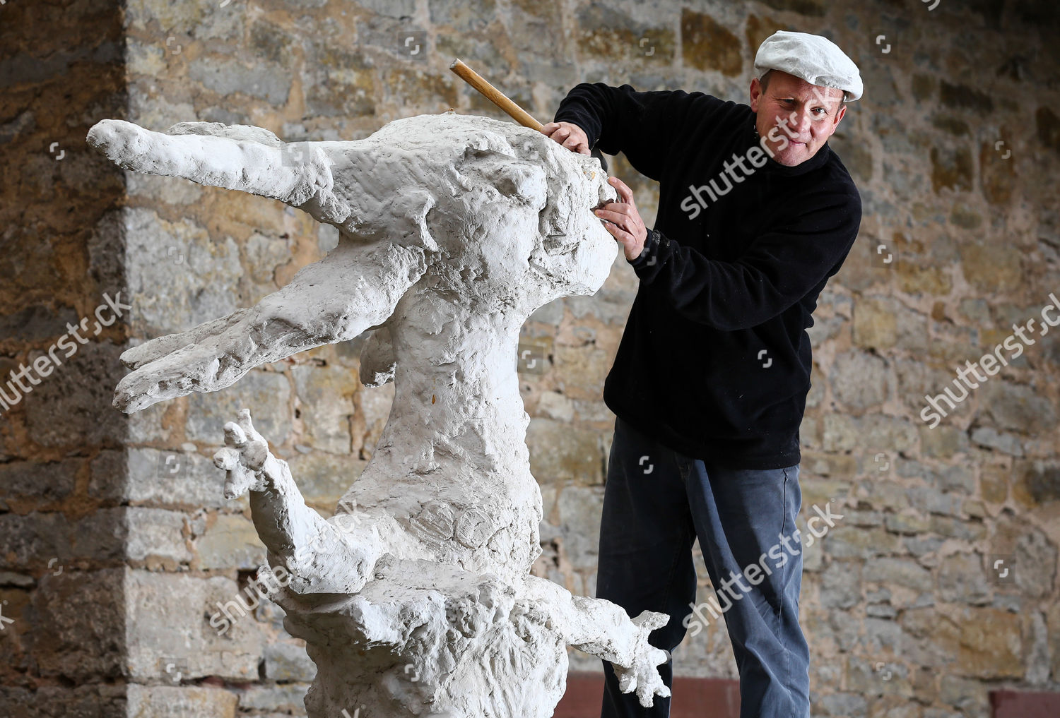 Sculptor Peter Wittstadt Works On His Editorial Stock Photo - Stock ...