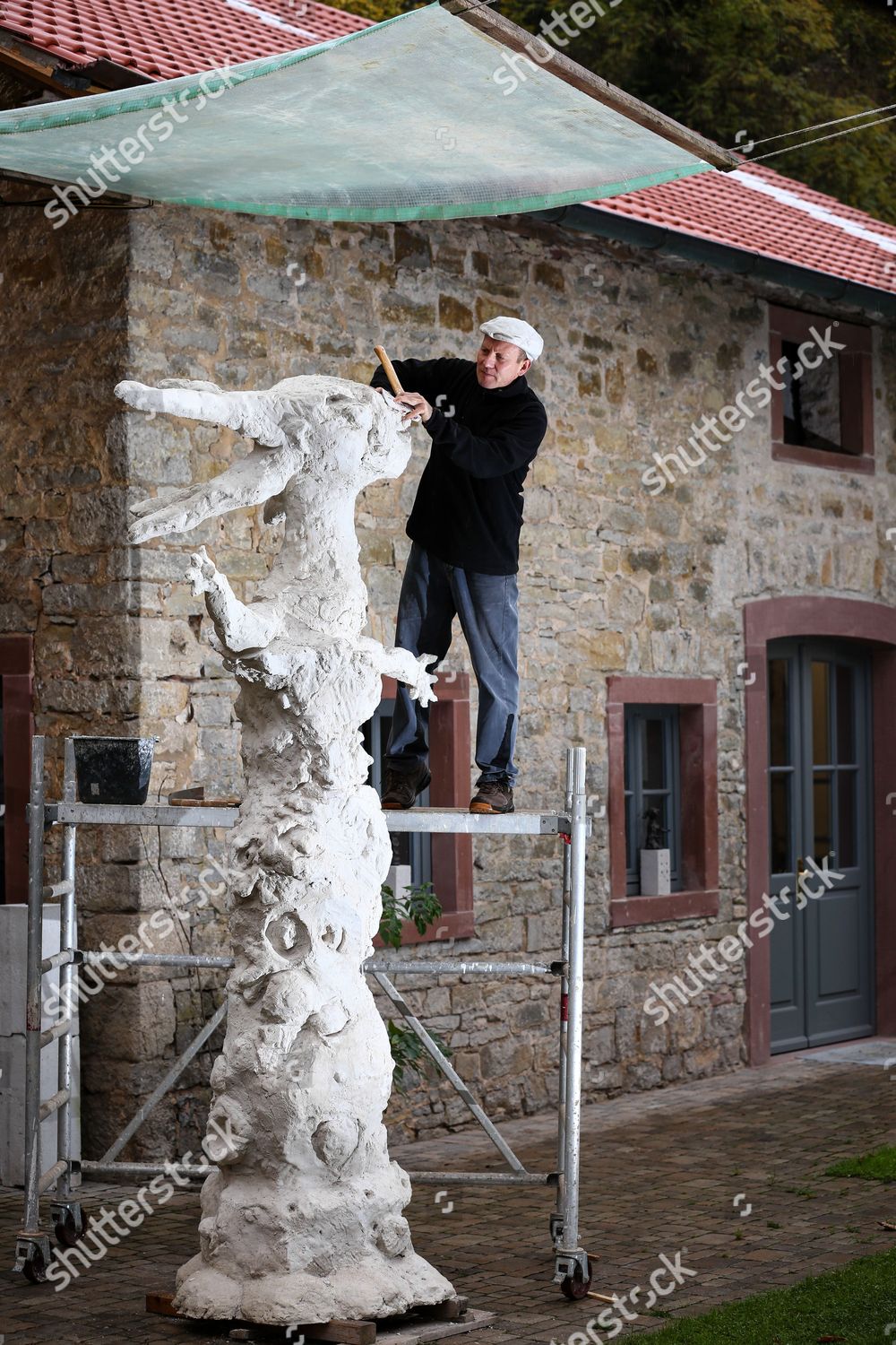 Sculptor Peter Wittstadt Works On His Editorial Stock Photo - Stock ...
