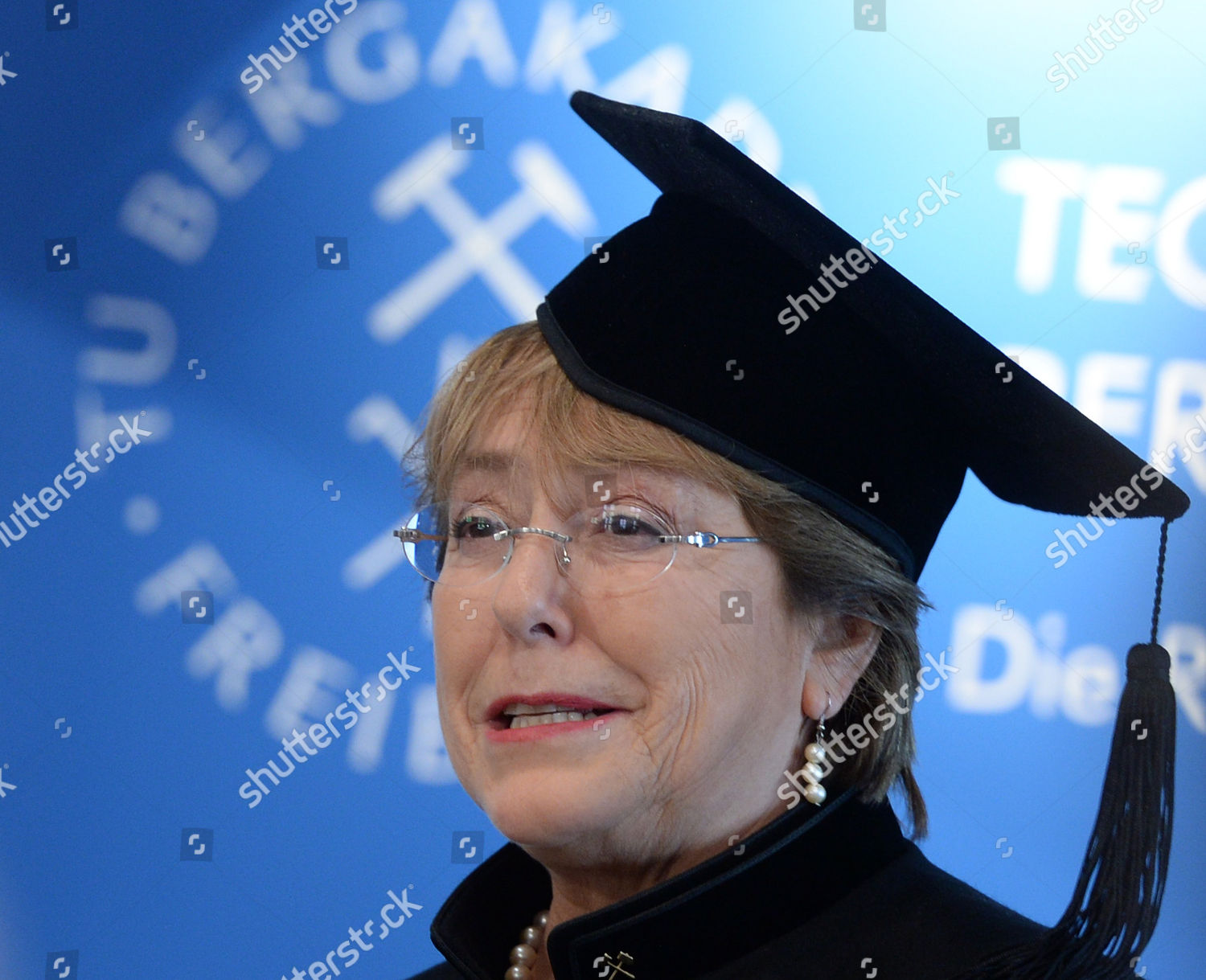 Chilean President Michelle Bachelet After Receiving Editorial Stock ...
