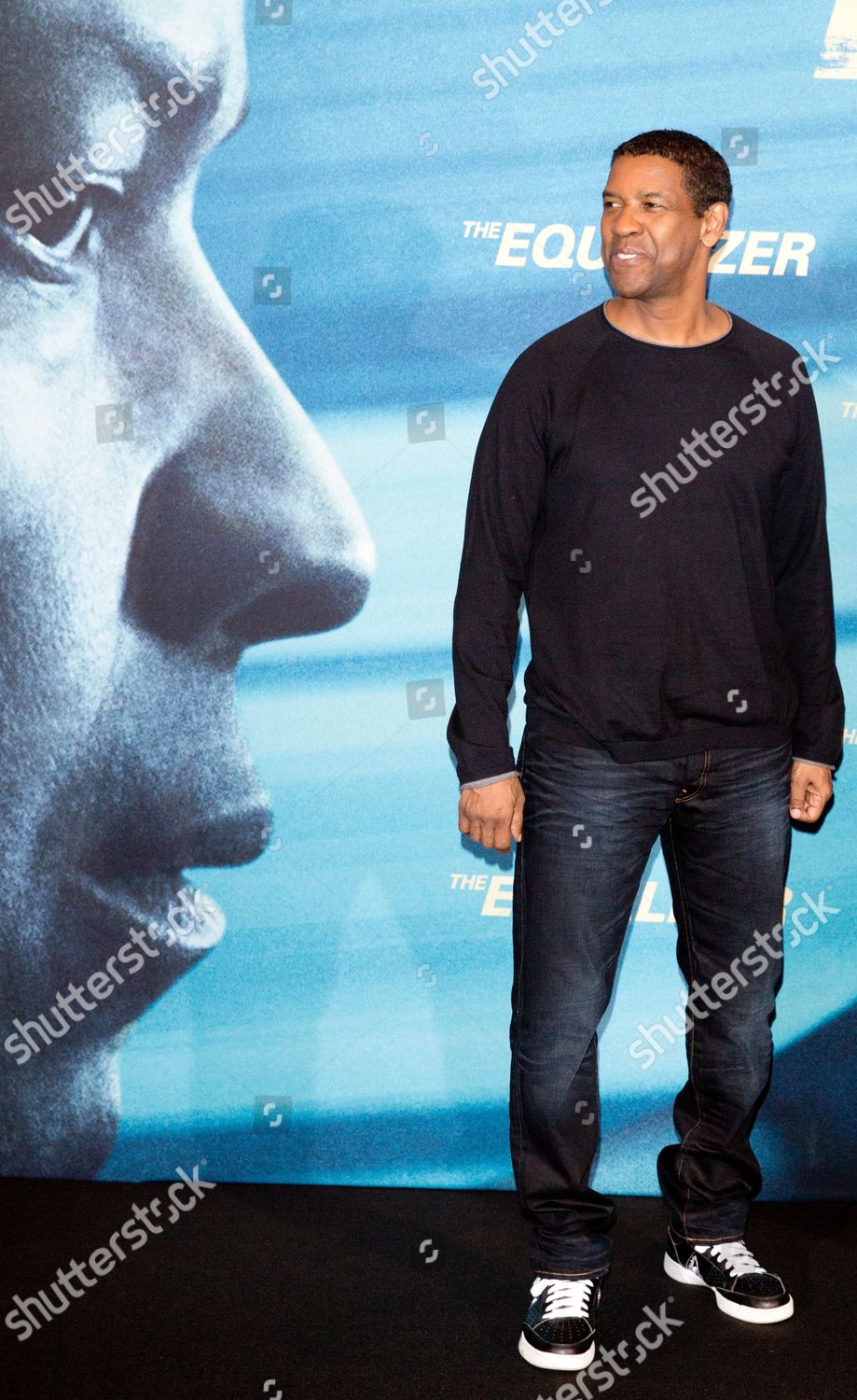 Us Actor Denzel Washington Poses During Editorial Stock Photo - Stock ...