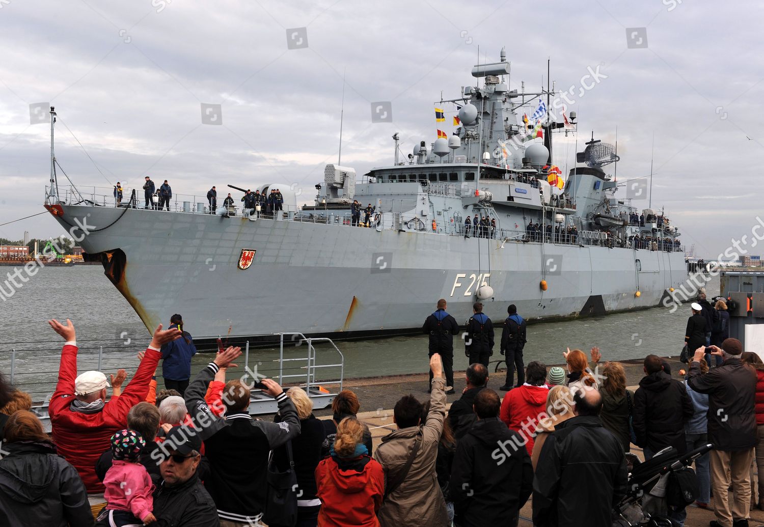 German Navy Frigate Brandenburg Arrives Back Editorial Stock Photo ...