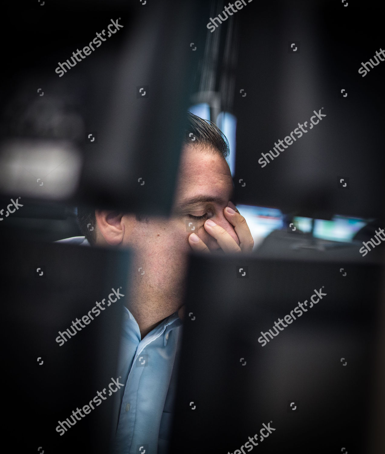 Stock Market Agent Closes His Eyes Editorial Stock Photo - Stock Image ...