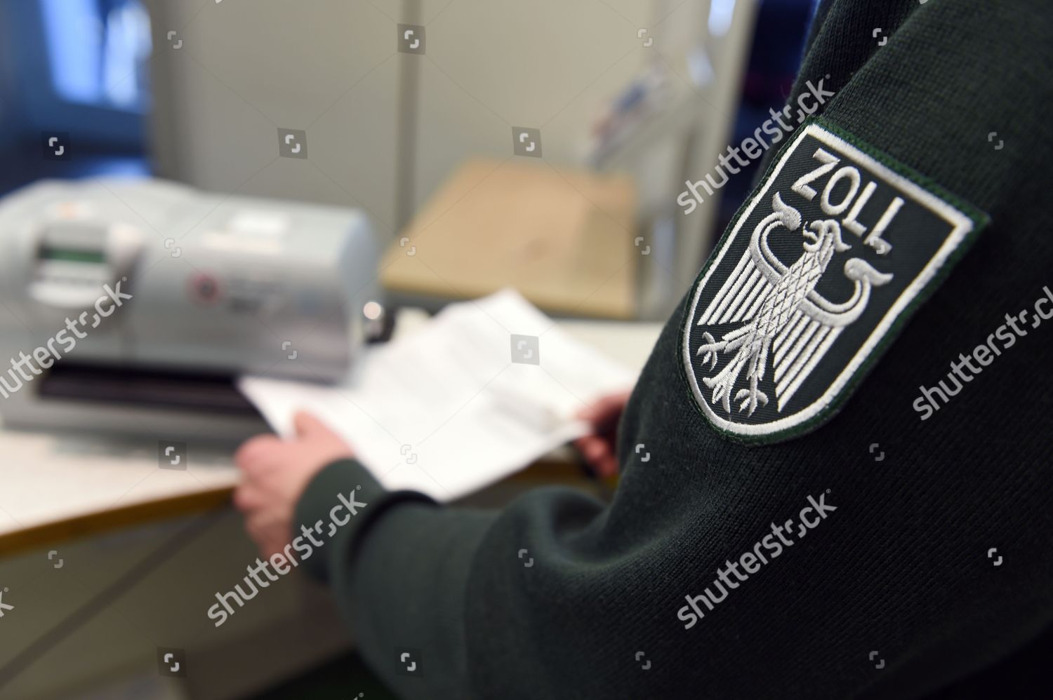 Customs Officer Stamps Customs Export Certificate Editorial Stock Photo ...