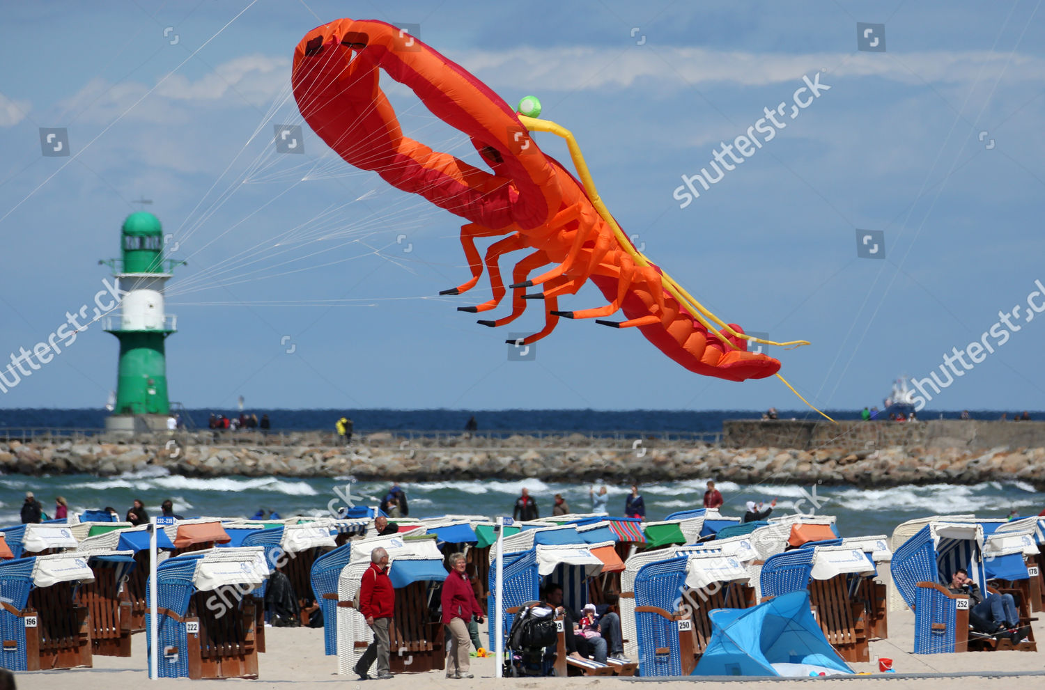 Kite Shaped Like Oversized Lobster Blows Editorial Stock Photo - Stock ...