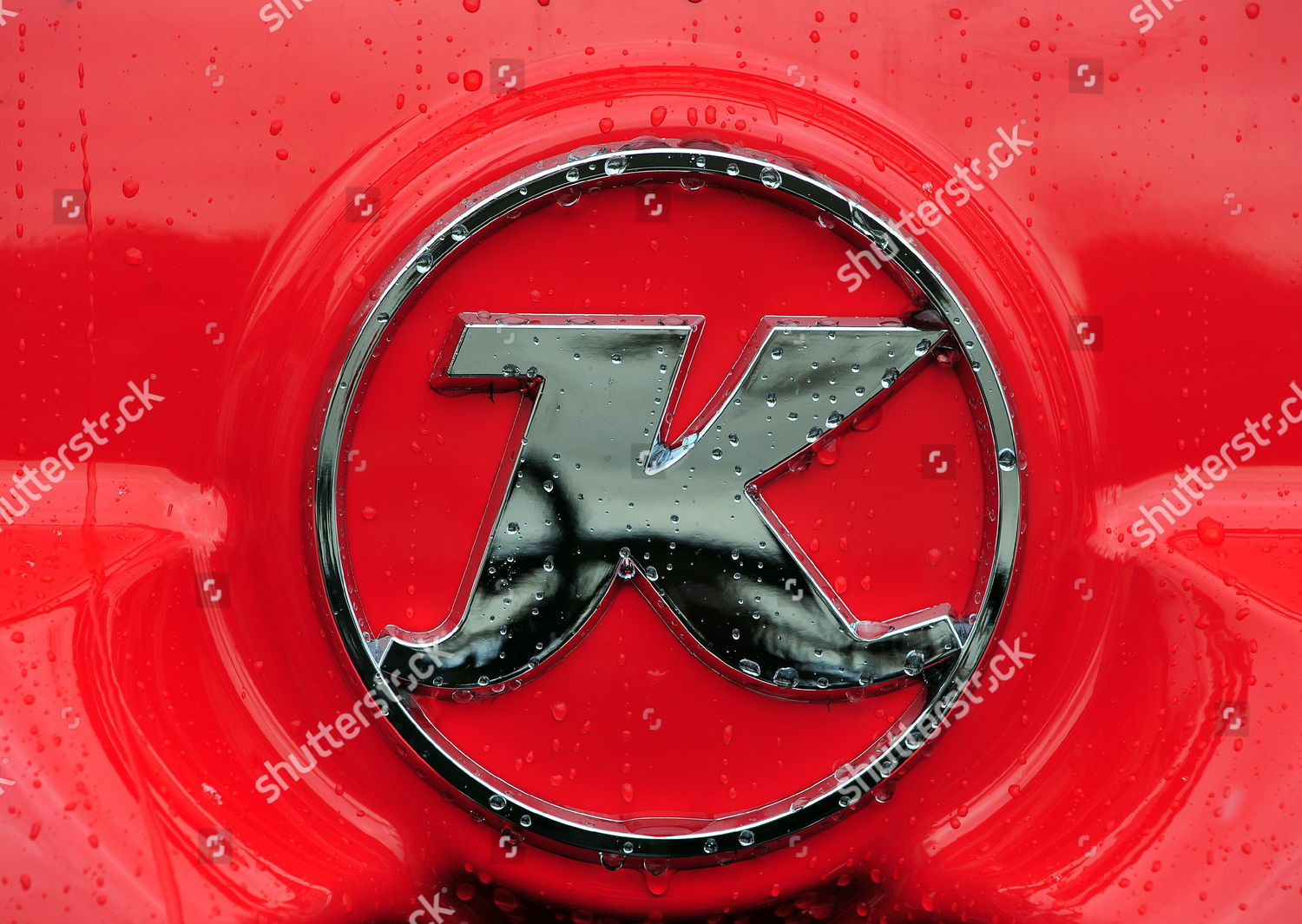 Raindrops On Logo Kaessbohrer Laupheim Germany Editorial Stock Photo ...