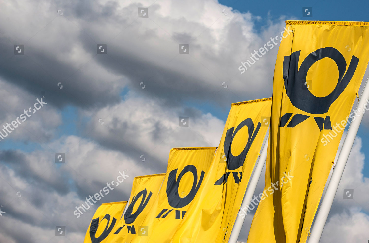 Deutsche Post Flags Wave Front Mail Editorial Stock Photo - Stock Image ...