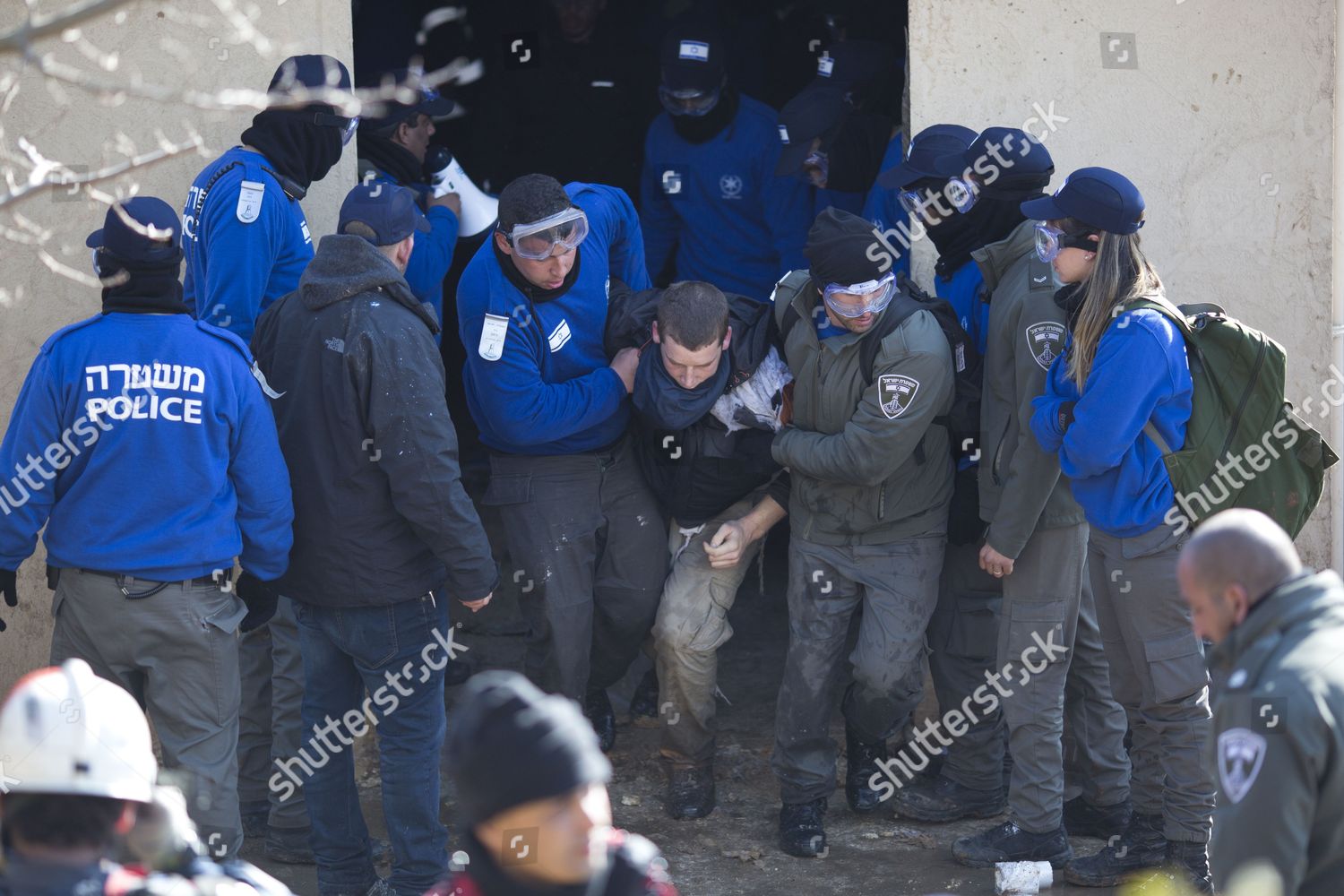 Israeli Security Forces Arrest Settler During Editorial Stock Photo ...