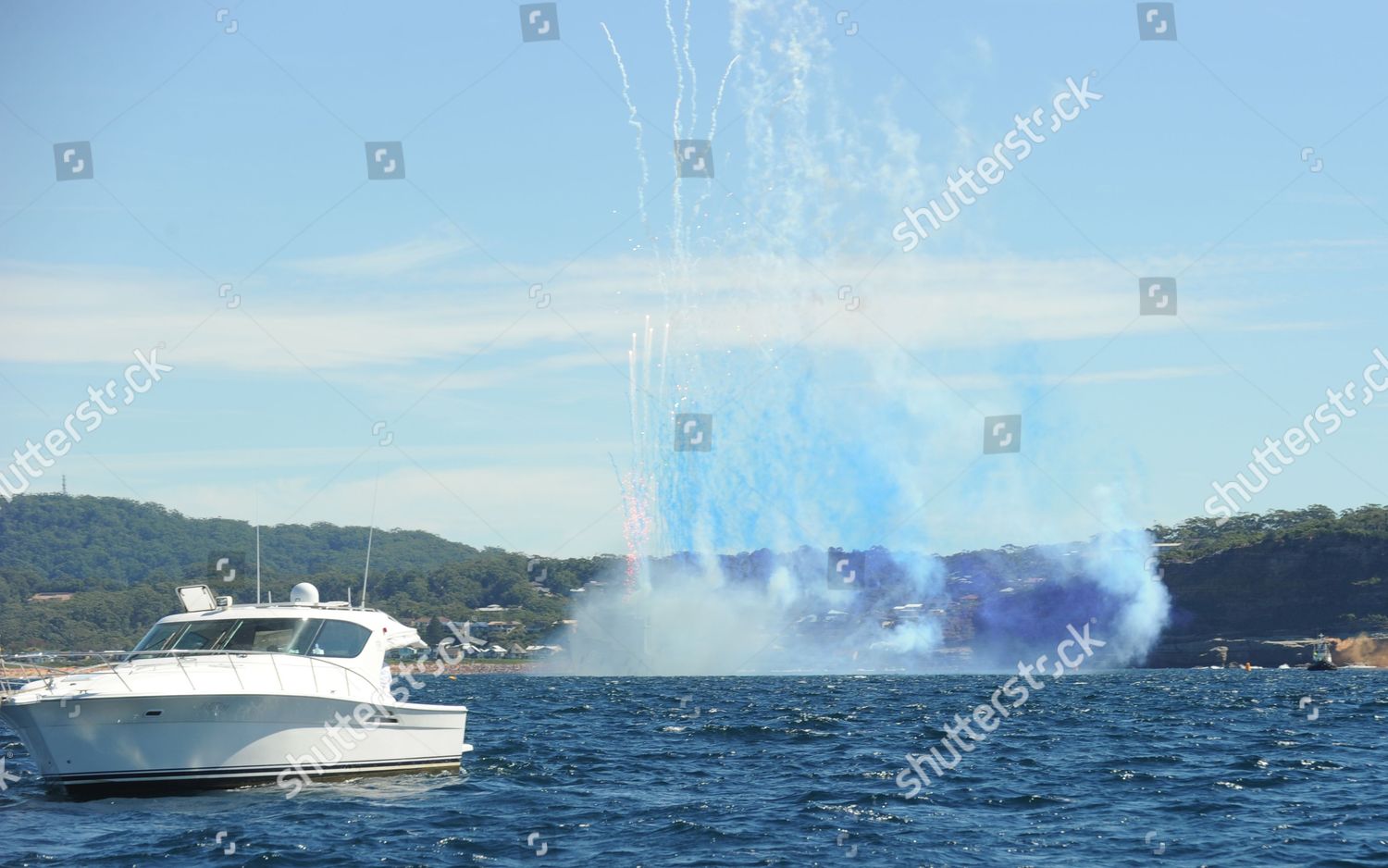Smoke Rises Pyrotechnics During Scuttling Hmas Editorial Stock Photo ...