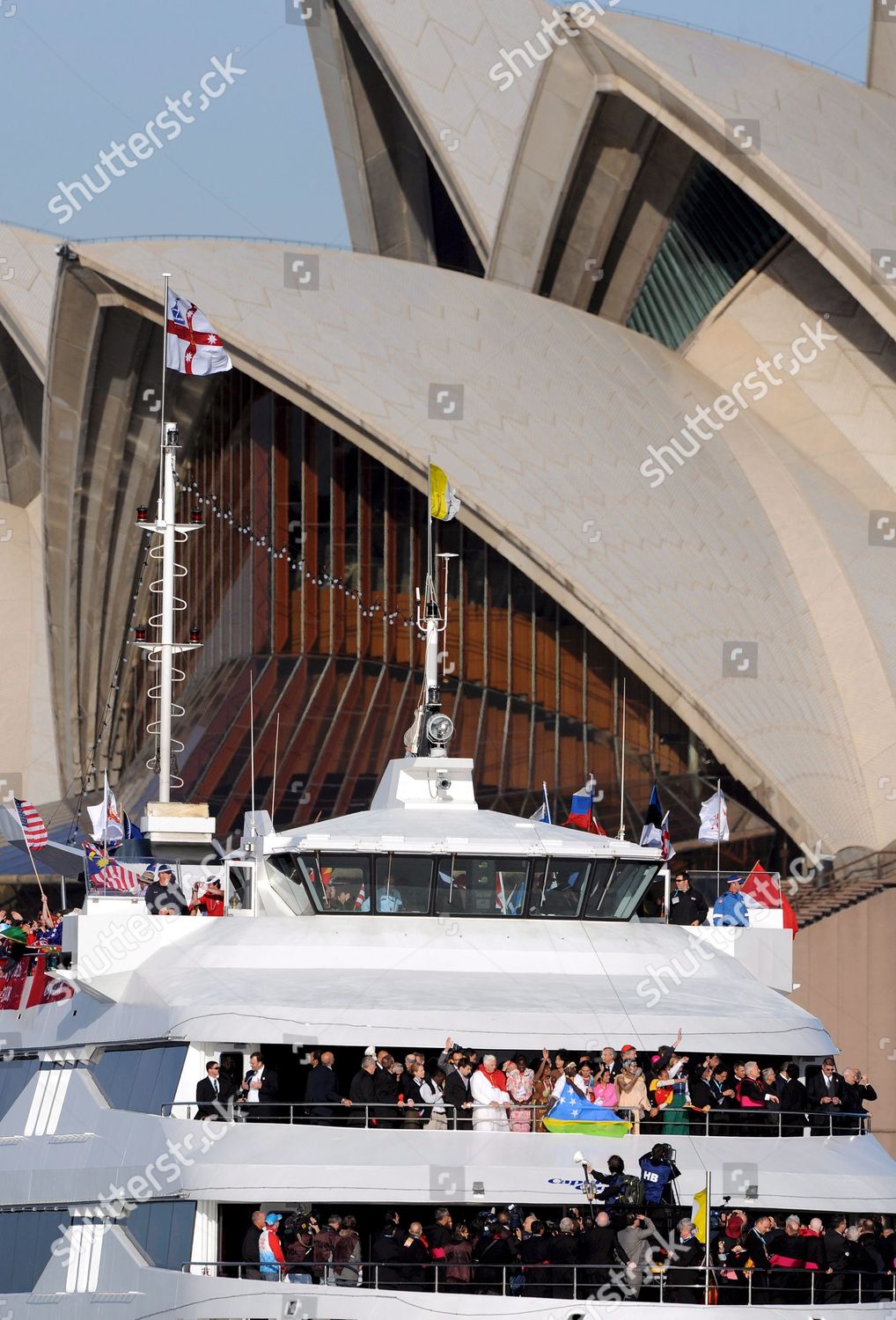 Vessel Carrying Pope Benedict Xvicentre Section Editorial Stock Photo ...