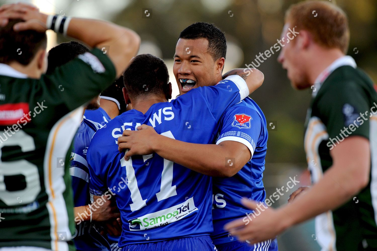 Player Samoan Rugby League Team Celebrate Editorial Stock Photo - Stock ...