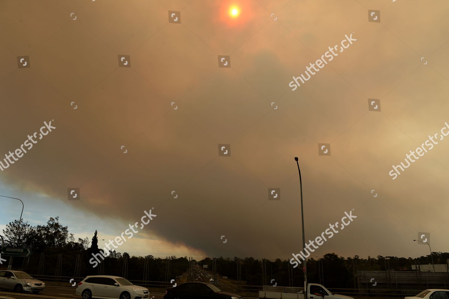 Thick Smoke Bushfire Burning Near Lithgow Editorial Stock Photo - Stock ...