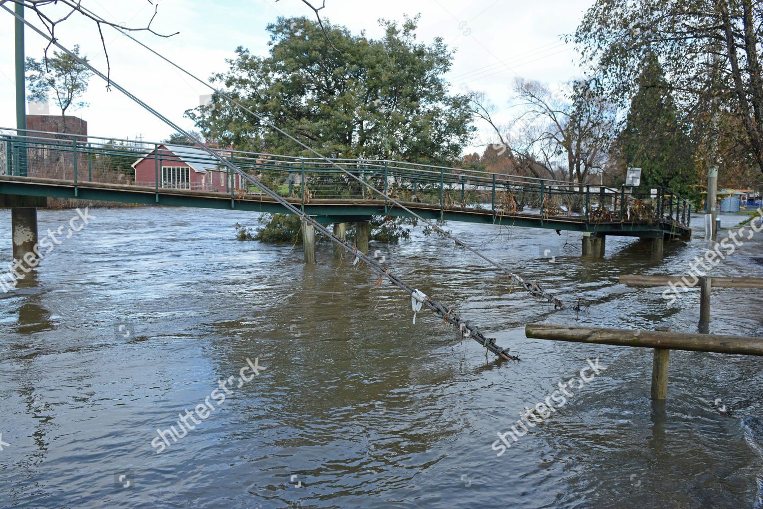 General View Shows Pedestrian Bridge Straddling Editorial Stock Photo ...