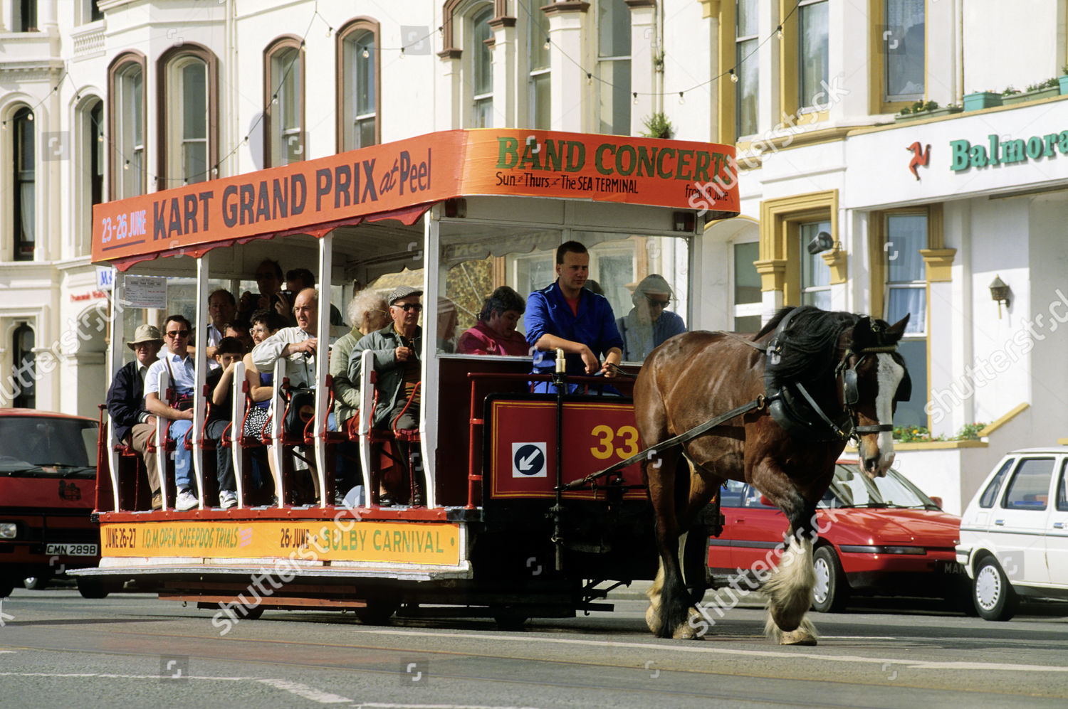Horse Pulling Tram Isle Man Only Editorial Stock Photo - Stock Image ...