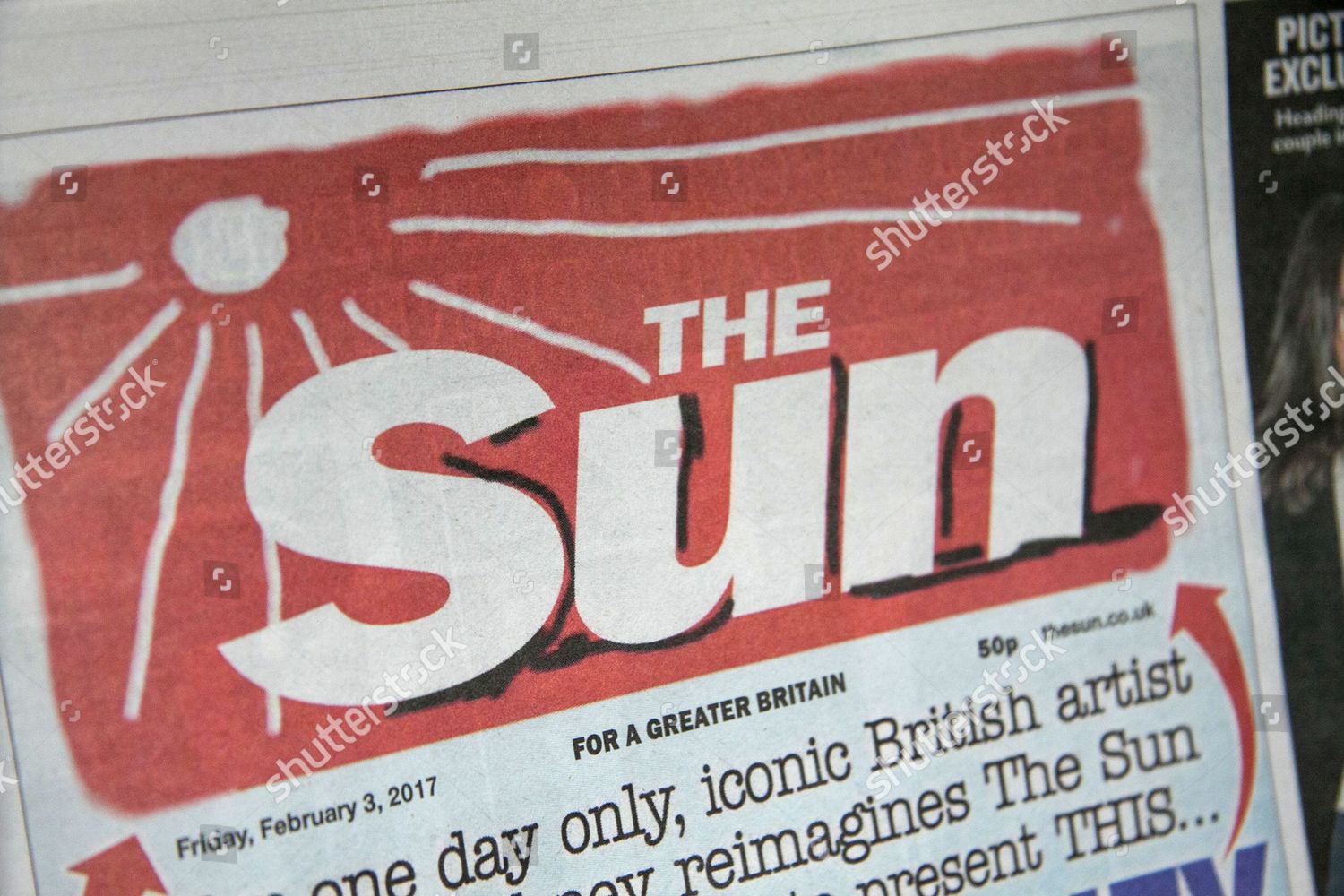 Print Edition Sun Newspaper Featuring New Editorial Stock Photo - Stock ...