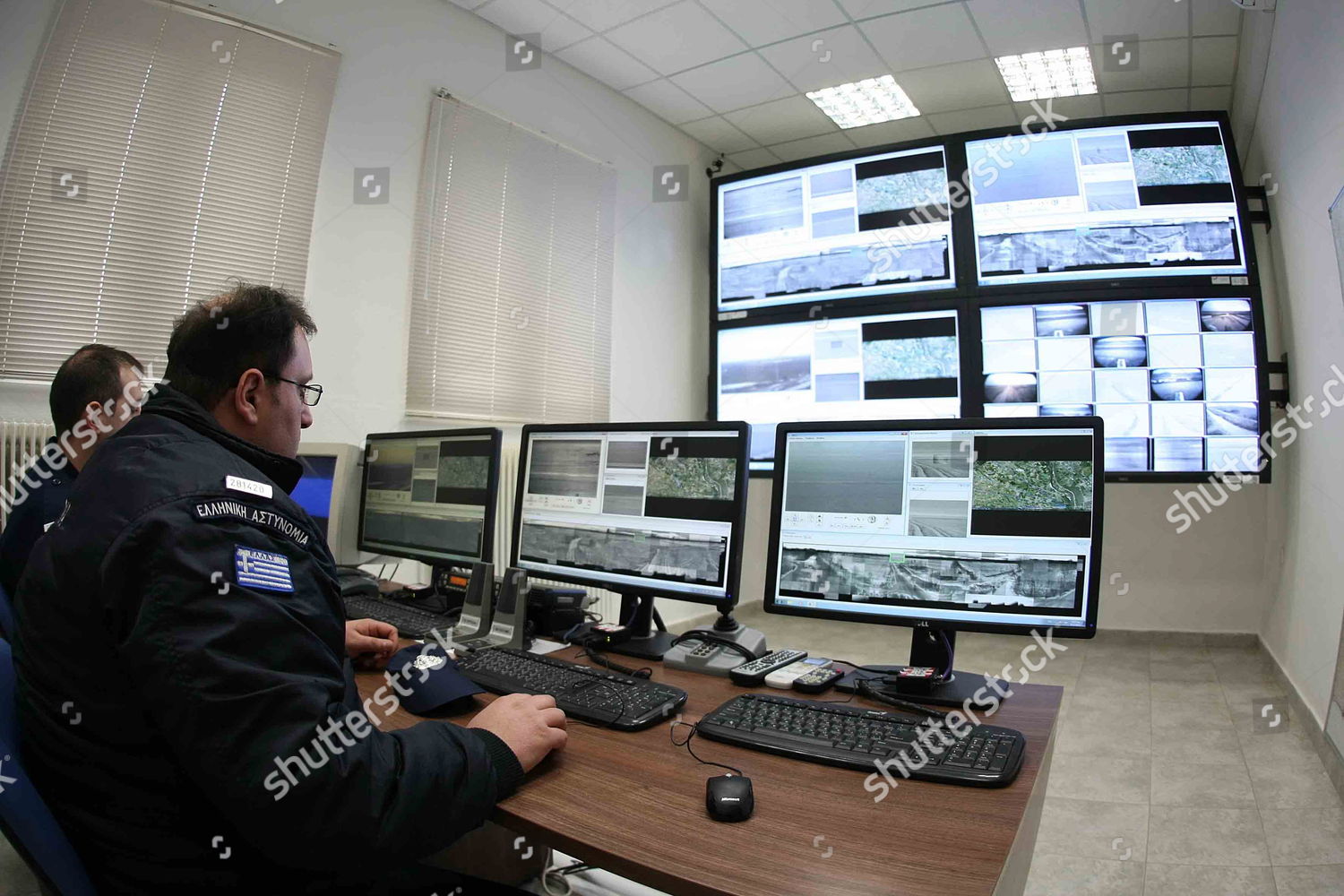 Members Frontex Border Control Unit Monitor Editorial Stock Photo ...