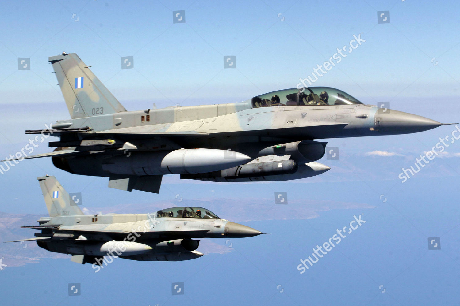 Greek Air Force F16 Fighter Jets Editorial Stock Photo - Stock Image ...