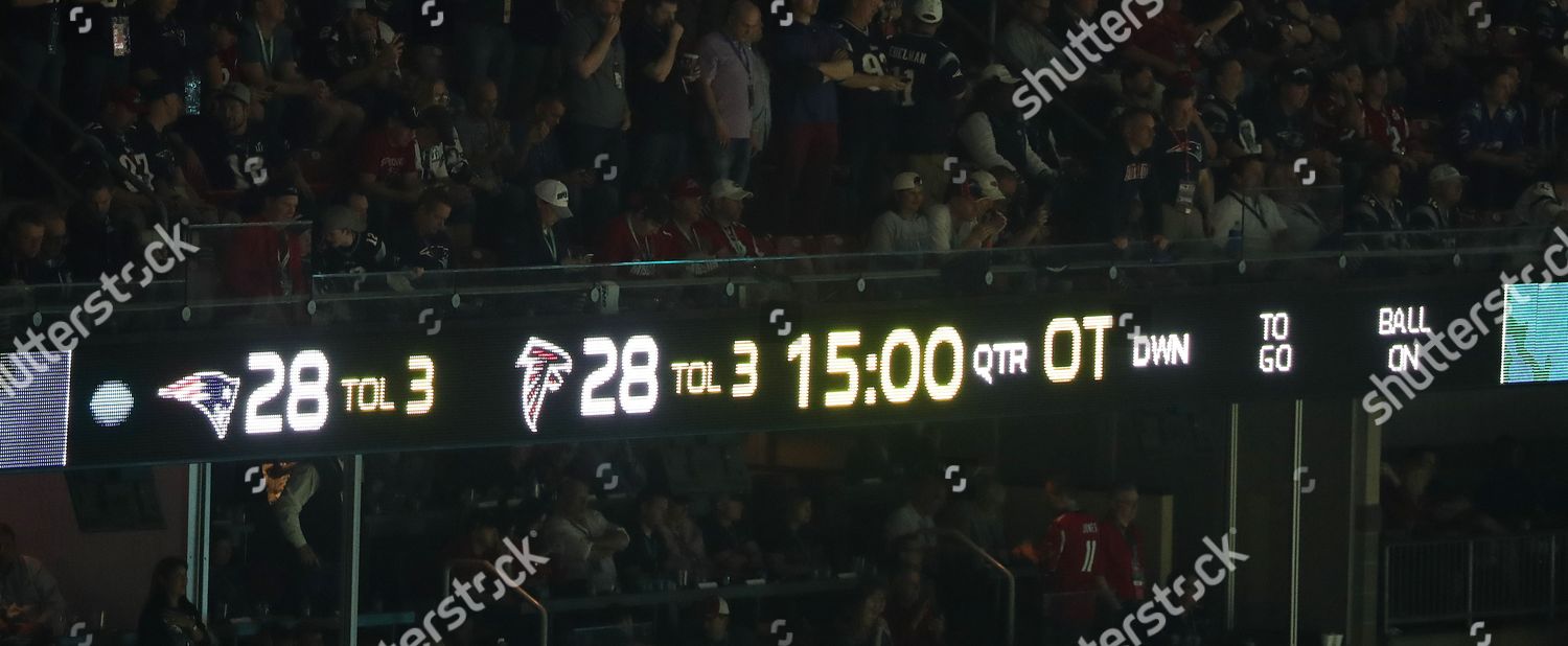 Scoreboard Shows Overtime First Time Super Editorial Stock Photo ...