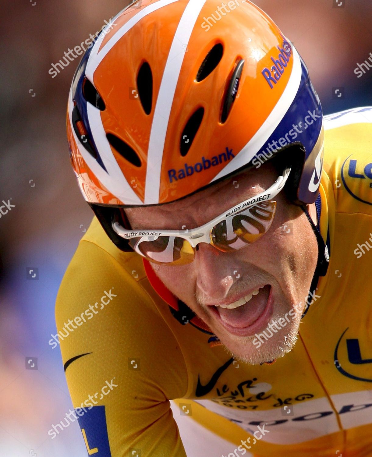 Danish Michael Rasmussen Rabobank Team Rides Editorial Stock Photo ...