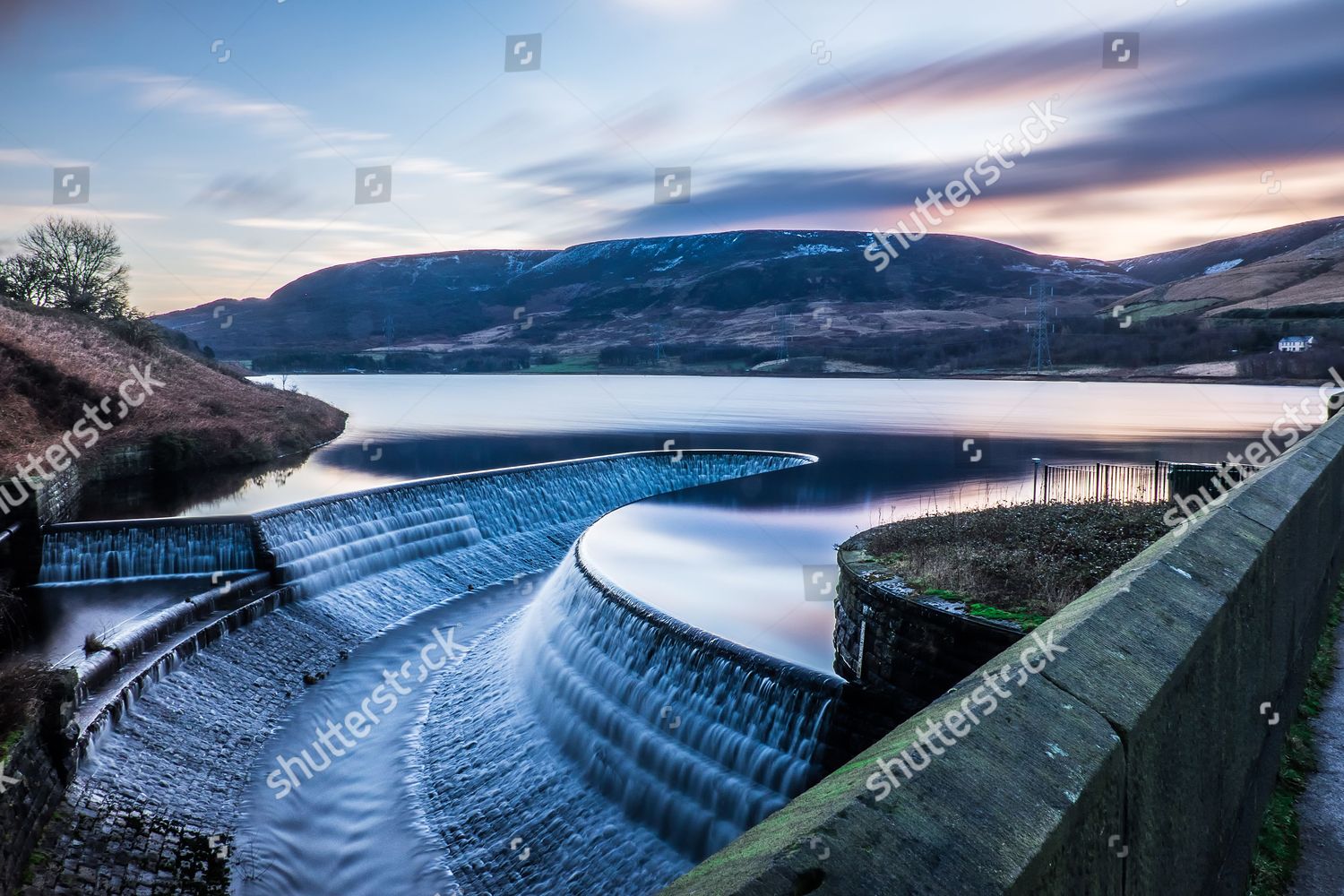 Water Spillway Torside Reservoir Longdendale Peak Editorial Stock Photo ...