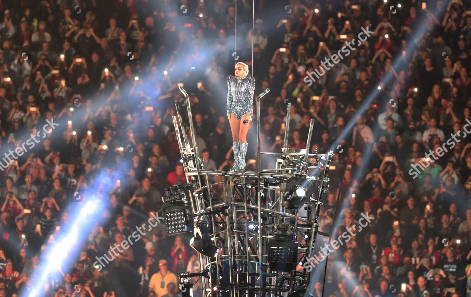 Superstar Performer Lady Gaga Performs During Editorial Stock Photo ...