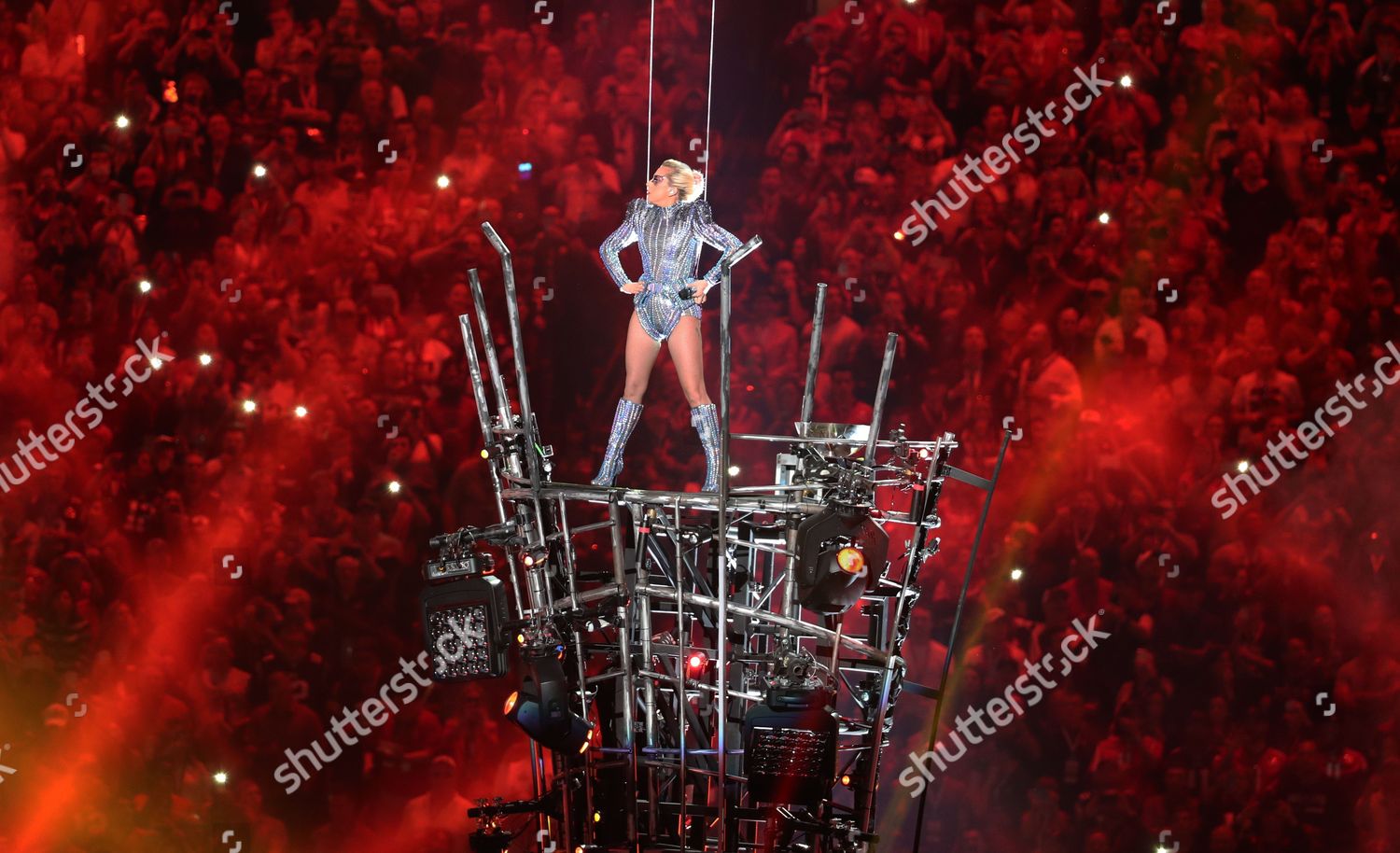 Superstar Performer Lady Gaga Performs During Editorial Stock Photo ...