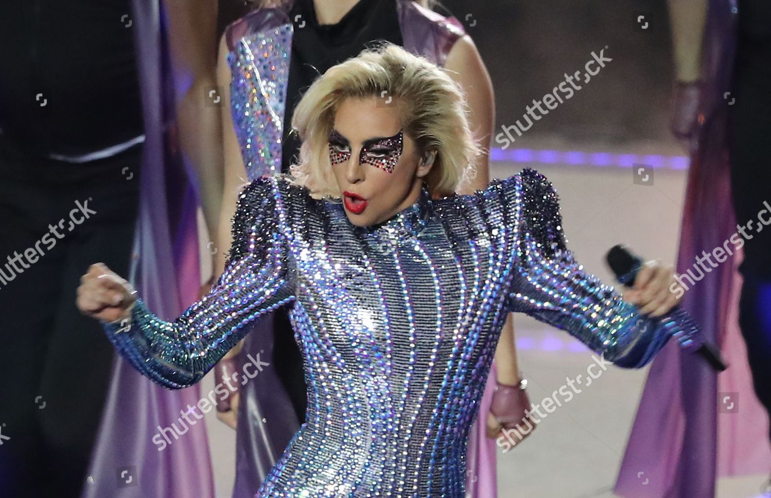 Superstar Performer Lady Gaga Performs During Editorial Stock Photo ...