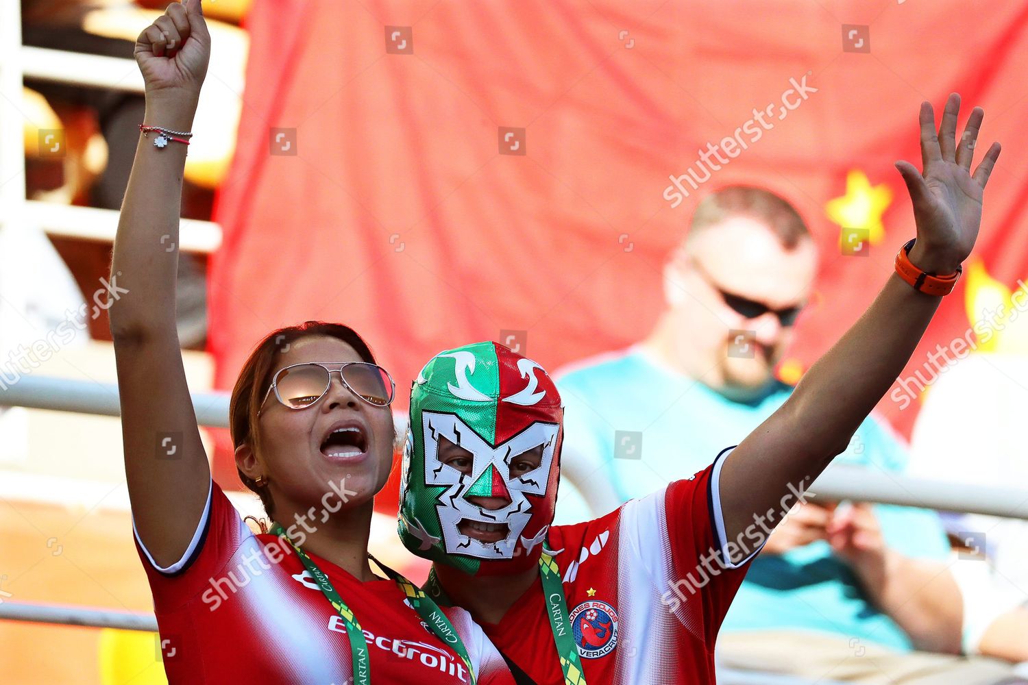 Spectators Supporting Mexico Cheer During Womens Editorial Stock Photo ...
