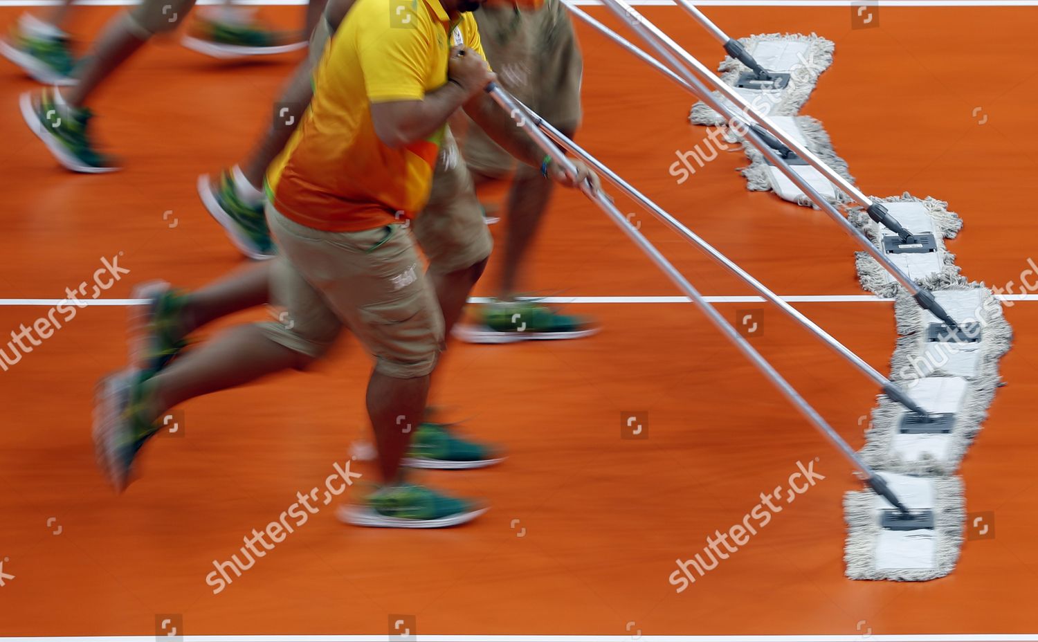 Volunteers Mop Field During Womens Preliminary Editorial Stock Photo ...