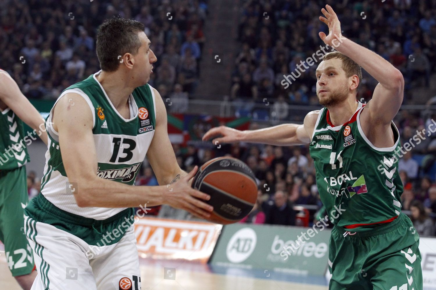Panathinaikoss Dimitris Diamantidis L Fights Ball Editorial Stock Photo ...