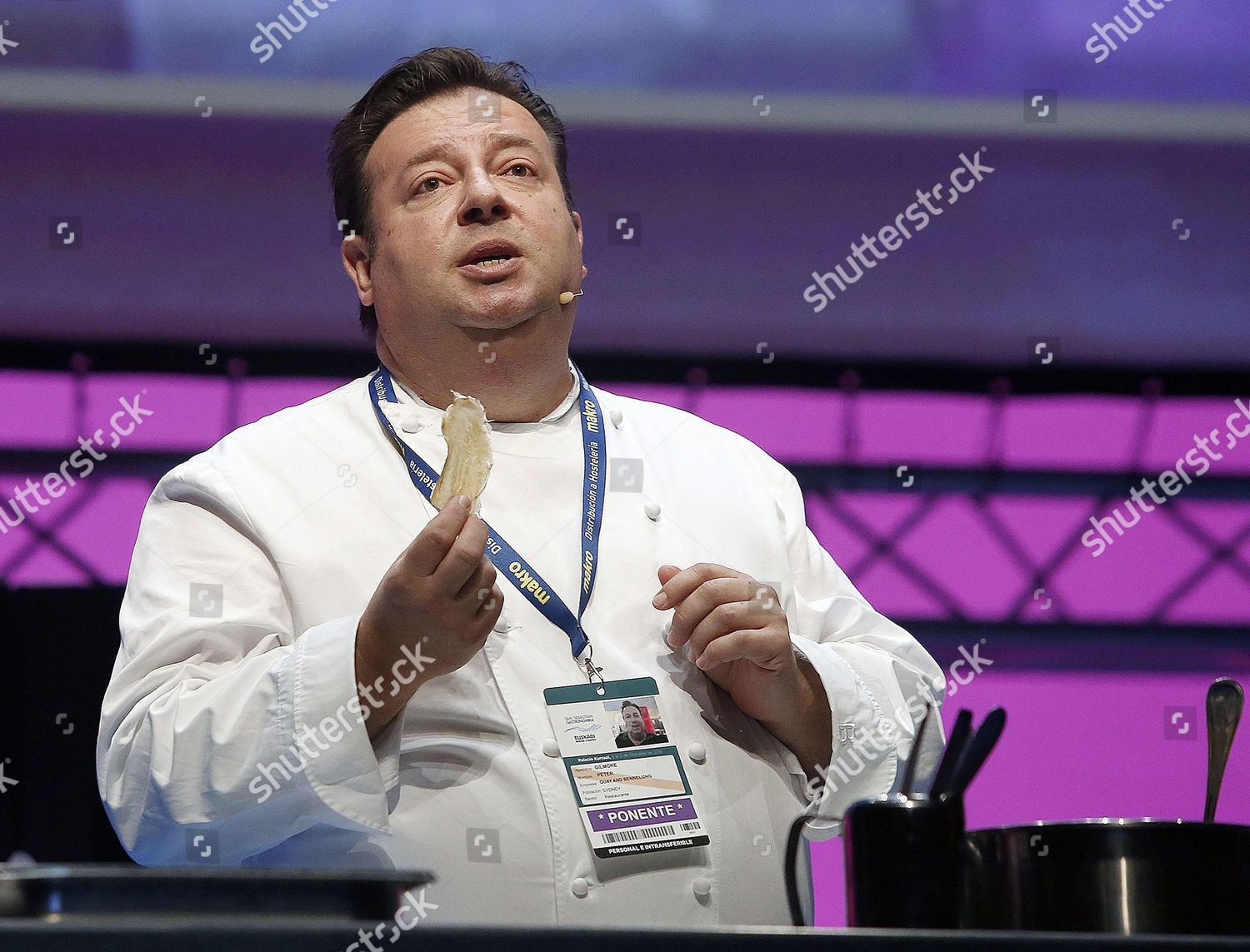 Australian Chef Peter Gilmore Gives Master Editorial Stock Photo ...