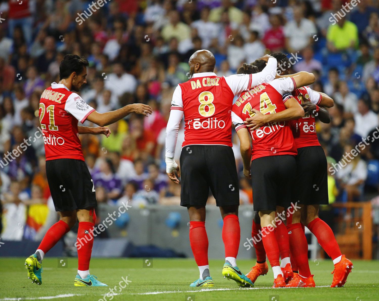 Stade De Reims Players Celebrate After Editorial Stock Photo - Stock ...
