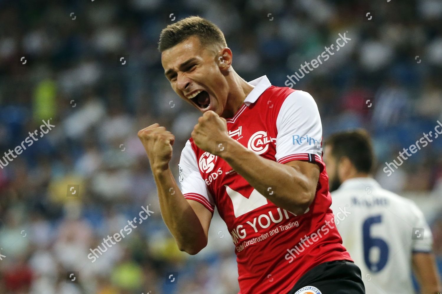 Stade De Reims Remi Oudin Celebrates Editorial Stock Photo - Stock ...