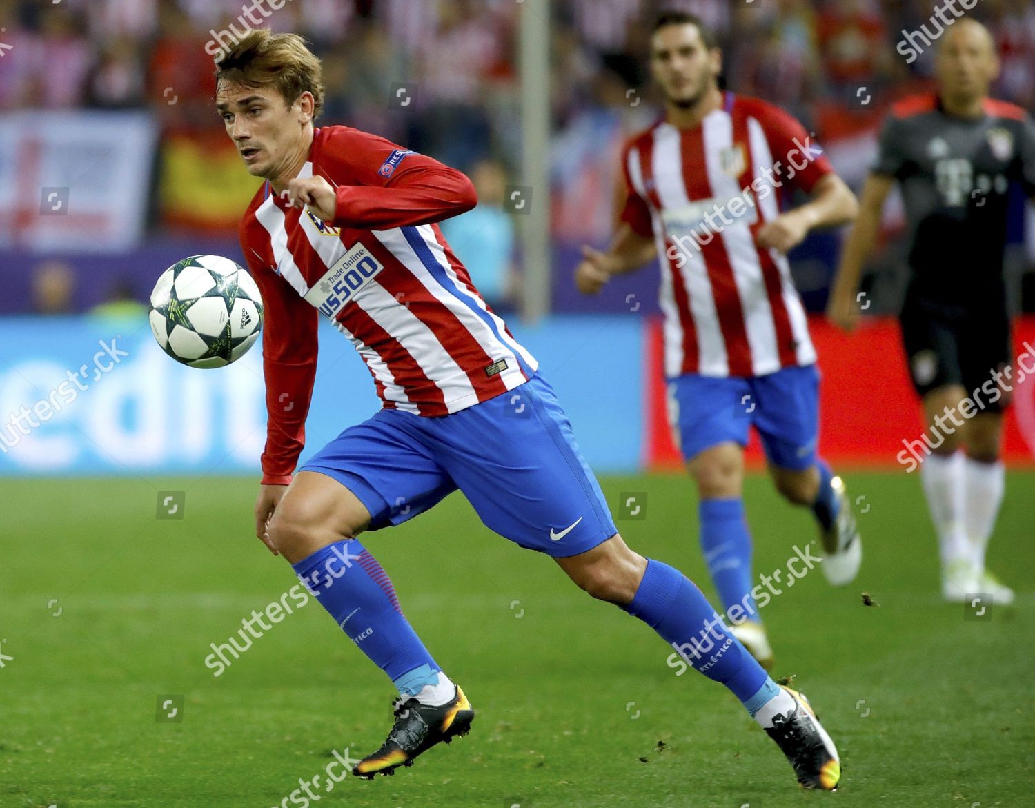 Atleticos French Striker Antoine Griezmann Action Editorial Stock Photo ...