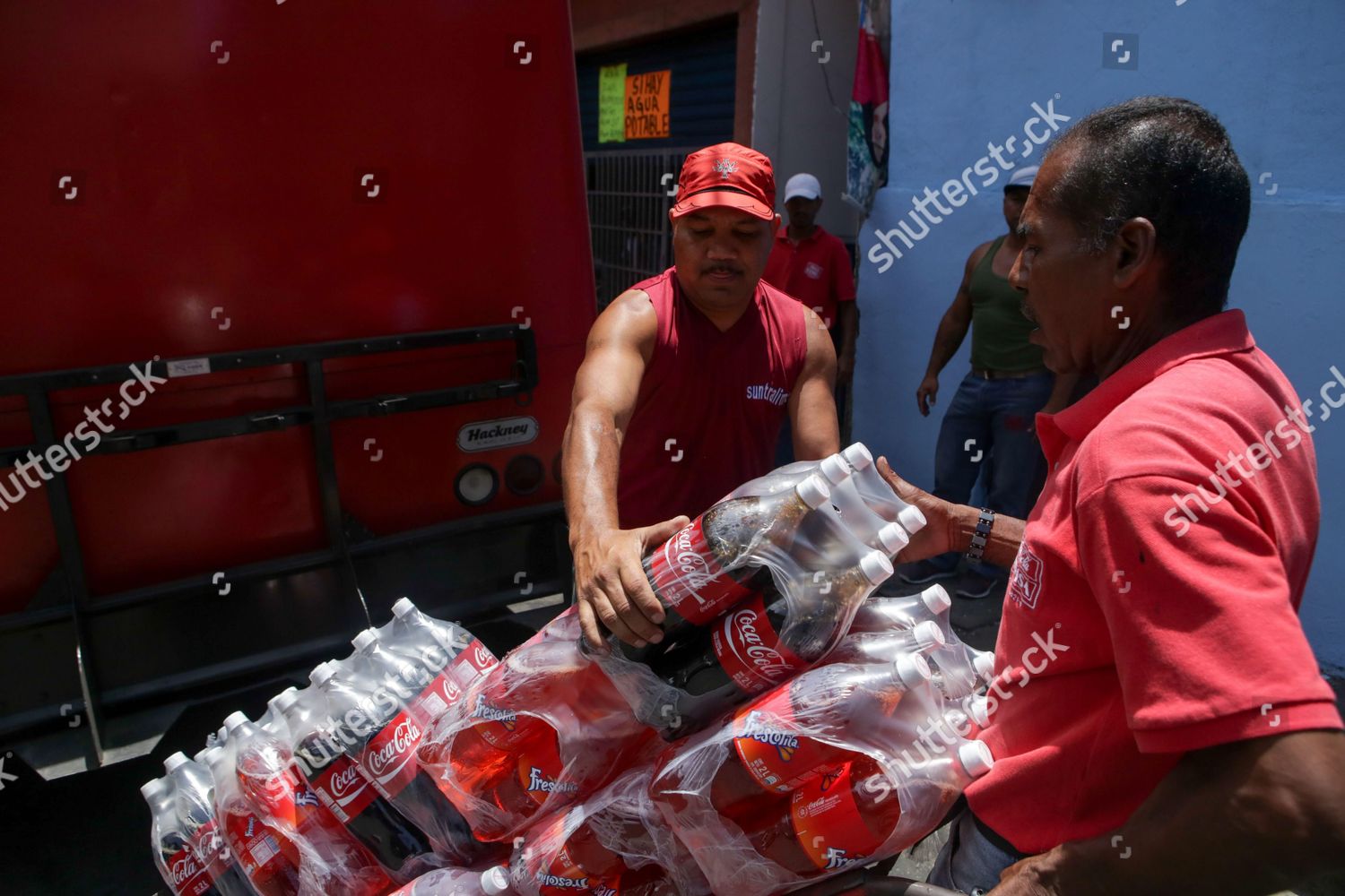 Cocacola Workers Deliver Drinks 23 January Editorial Stock Photo ...