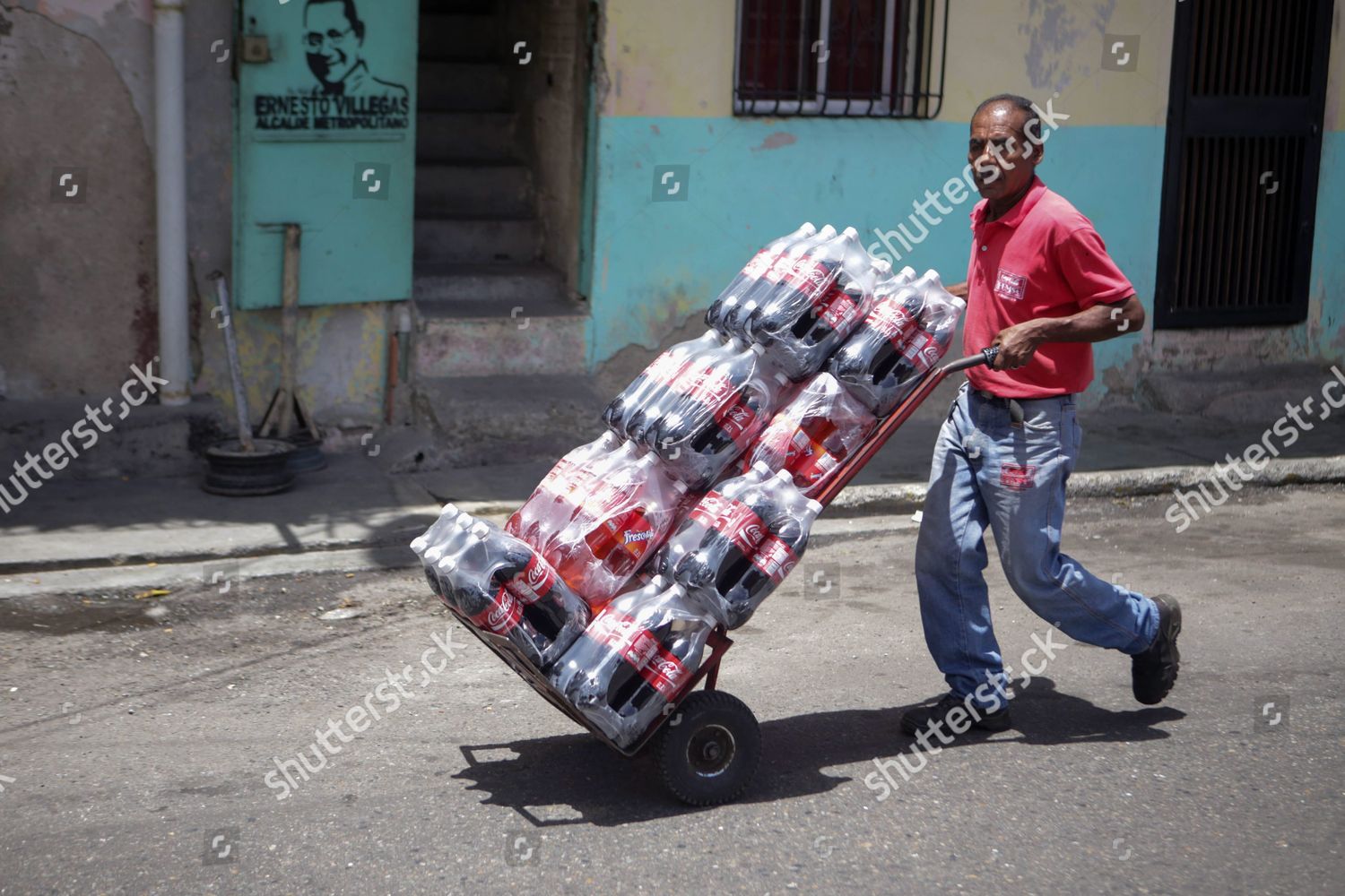 Cocacola Workers Deliver Drinks 23 January Editorial Stock Photo ...