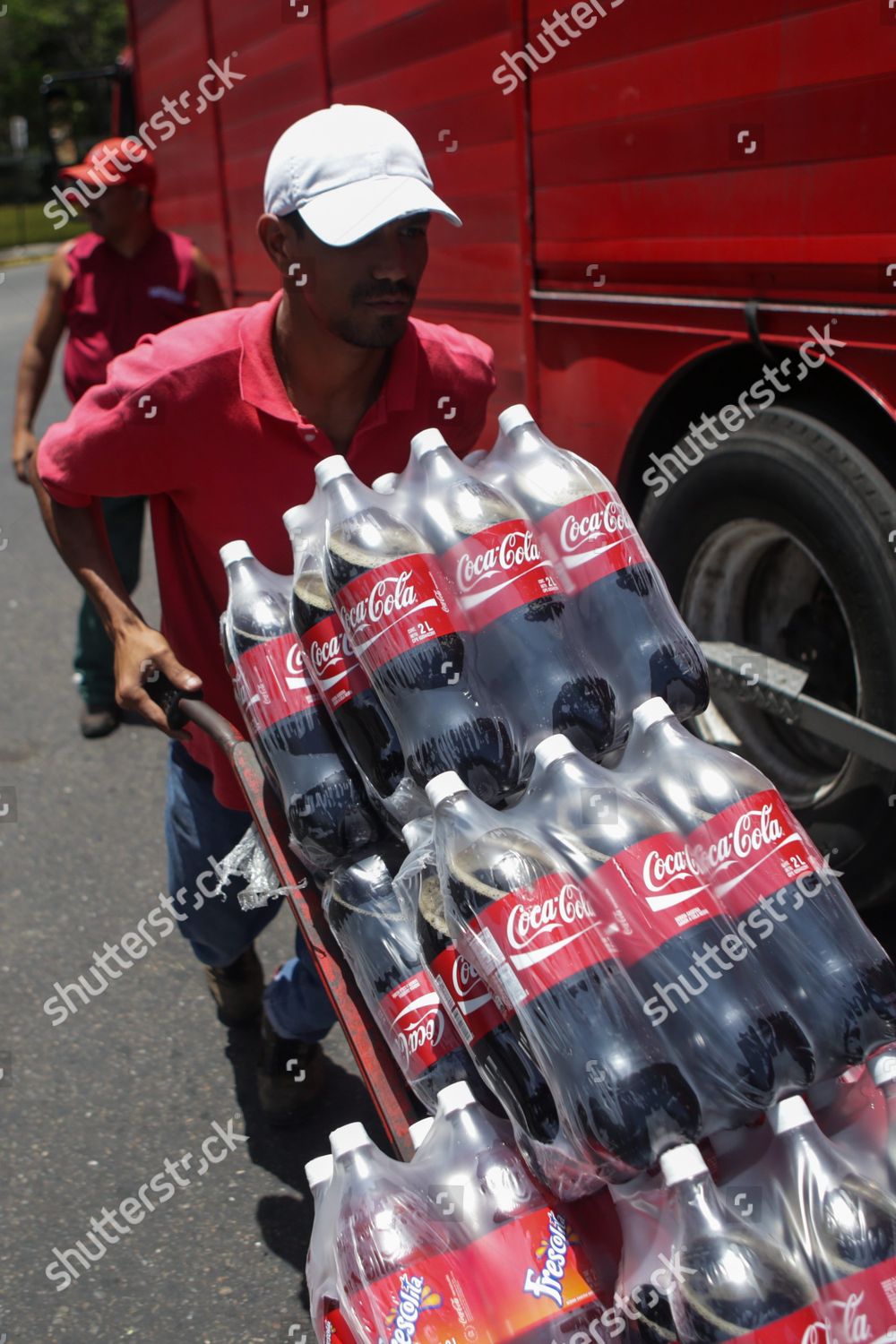 Cocacola Workers Deliver Drinks 23 January Editorial Stock Photo ...