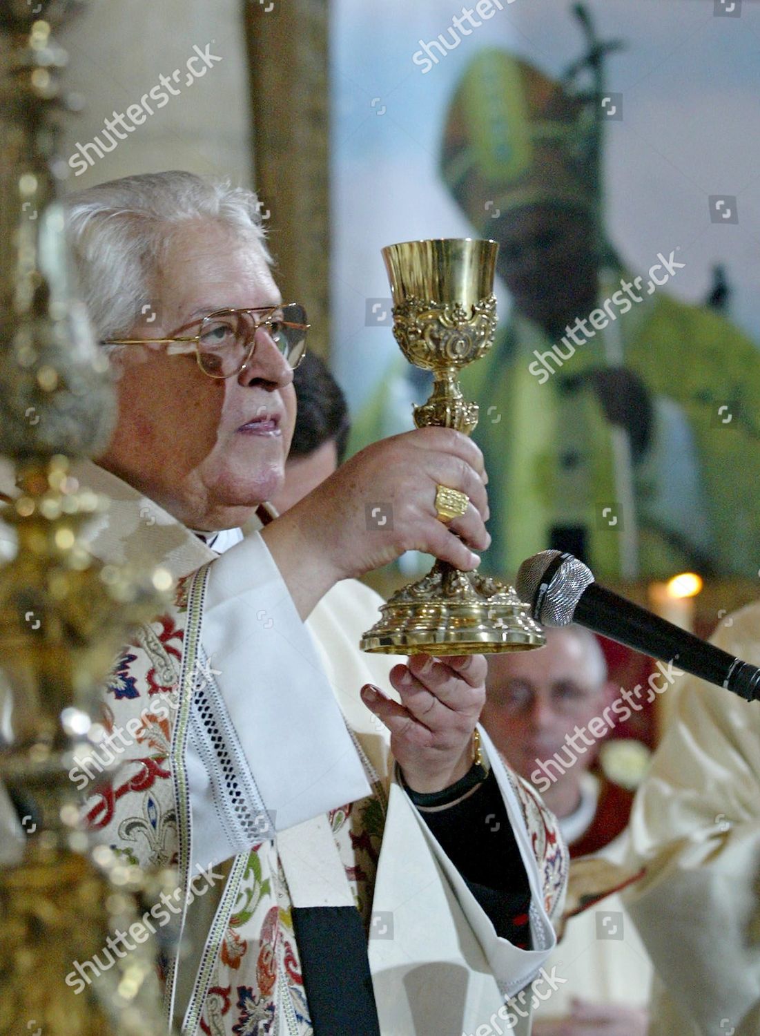 Cardinal Lisbon D Jose Policarpo Holds Editorial Stock Photo - Stock ...