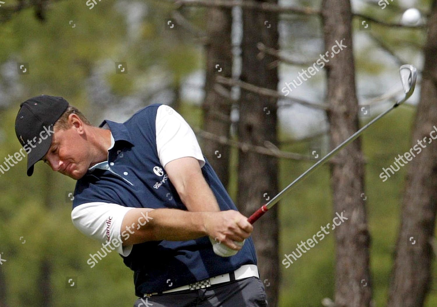 Swedish Golfer Robert Karlsson Action During Editorial Stock Photo ...