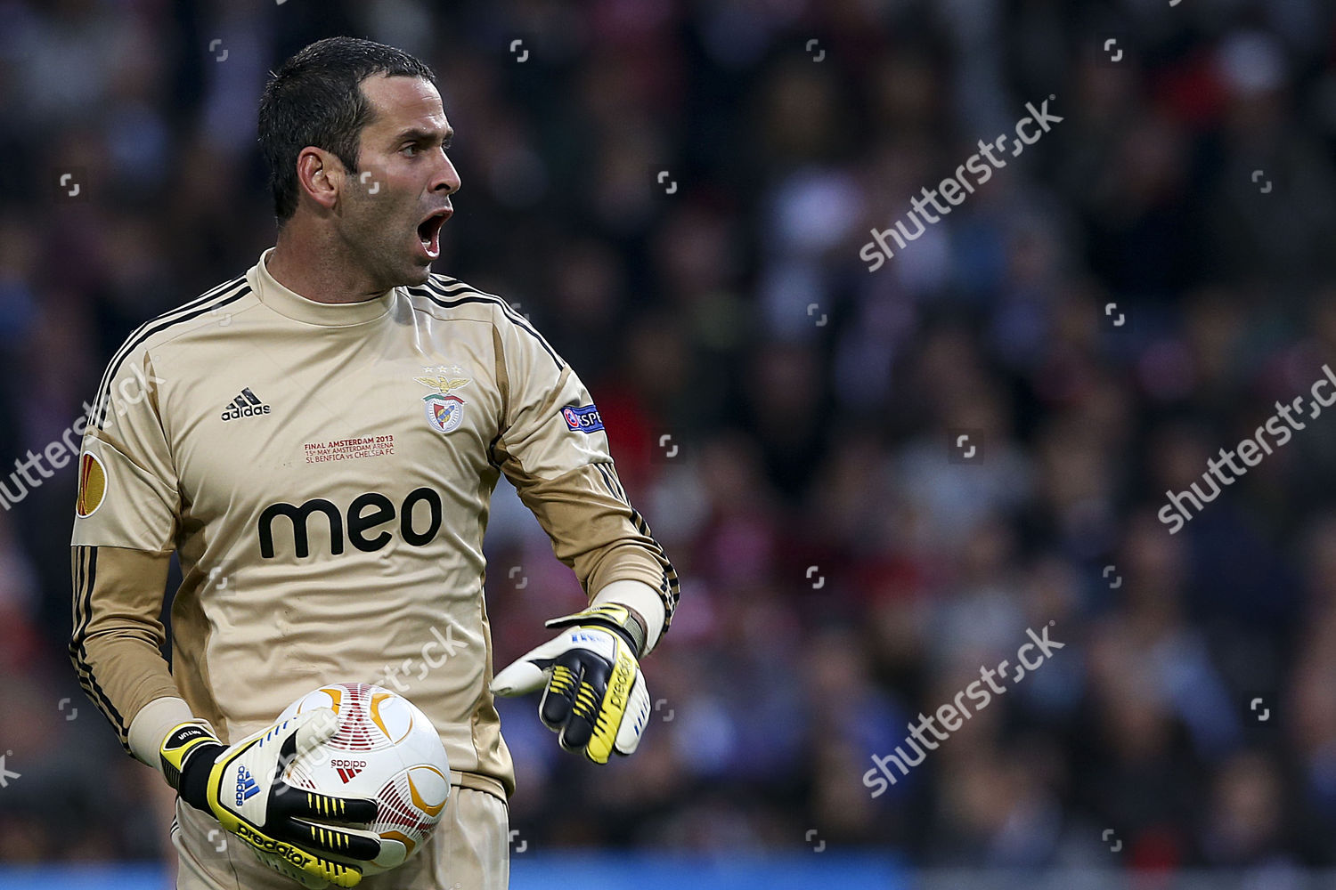 Benficas Goalkeeper Artur Moraes During Uefa Editorial Stock Photo ...
